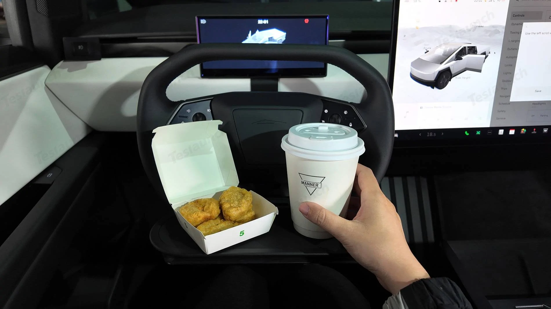 🌤️ Steering wheel tray for Cybertruck by Teslaunch | Tesla Cybertruck ...