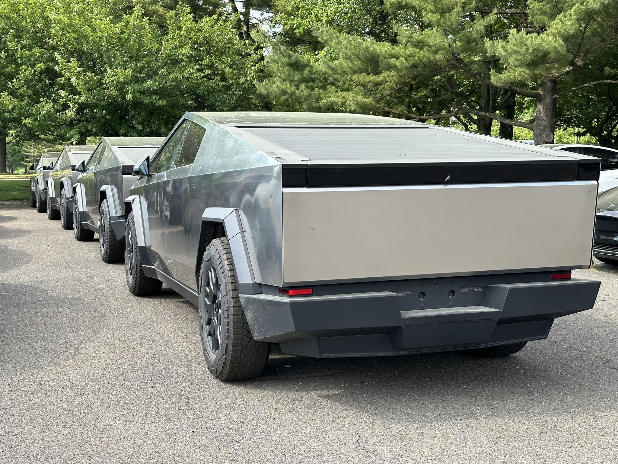 Found four Cybertrucks at a holding lot this weekend, including one ...