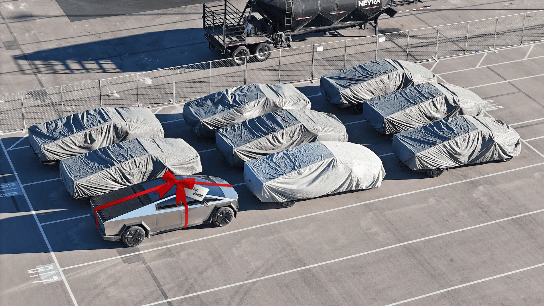 📸 Daily photos: Cybertrucks in outbound lot at Giga Texas -- updated 1 ...