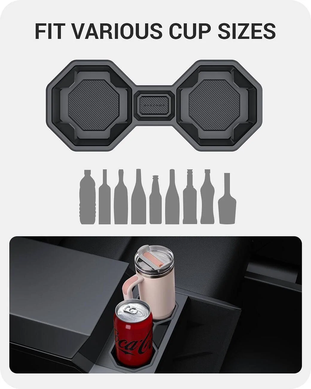 Official Release: BASENOR 2024 Tesla Cybertruck Cup Holder Insert ...