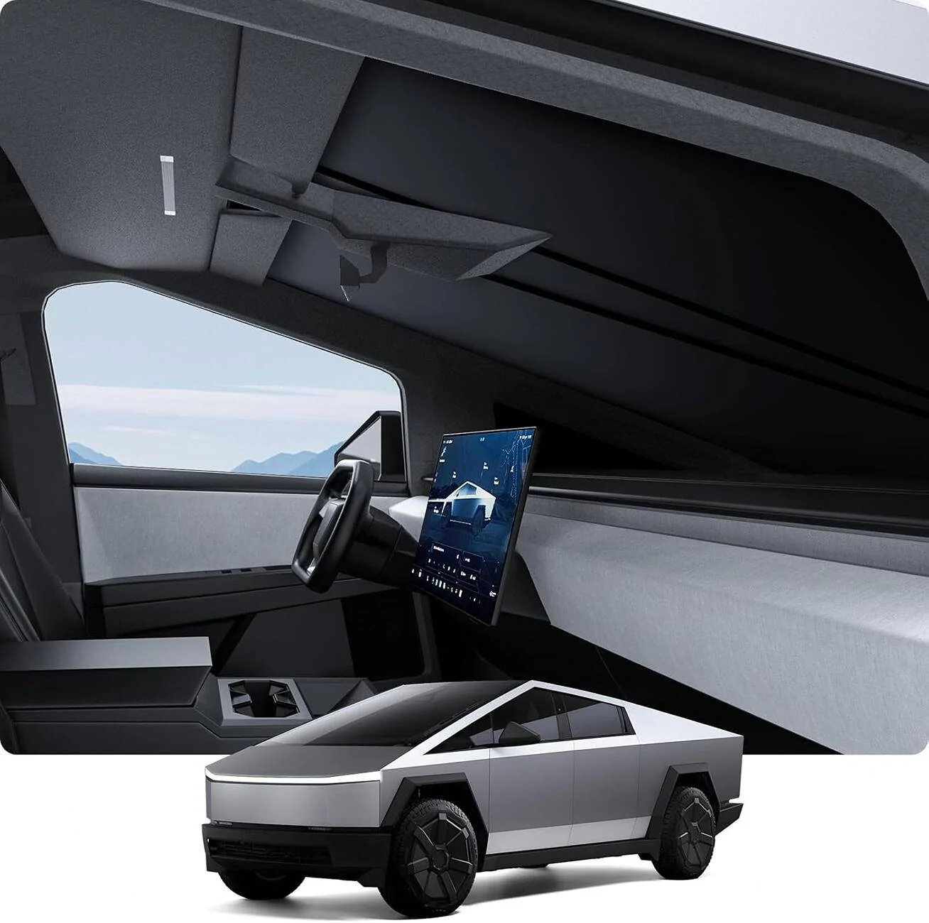 New Arrival! BASENOR Upgrade 2024 2025 Tesla Cybertruck Front Window ...