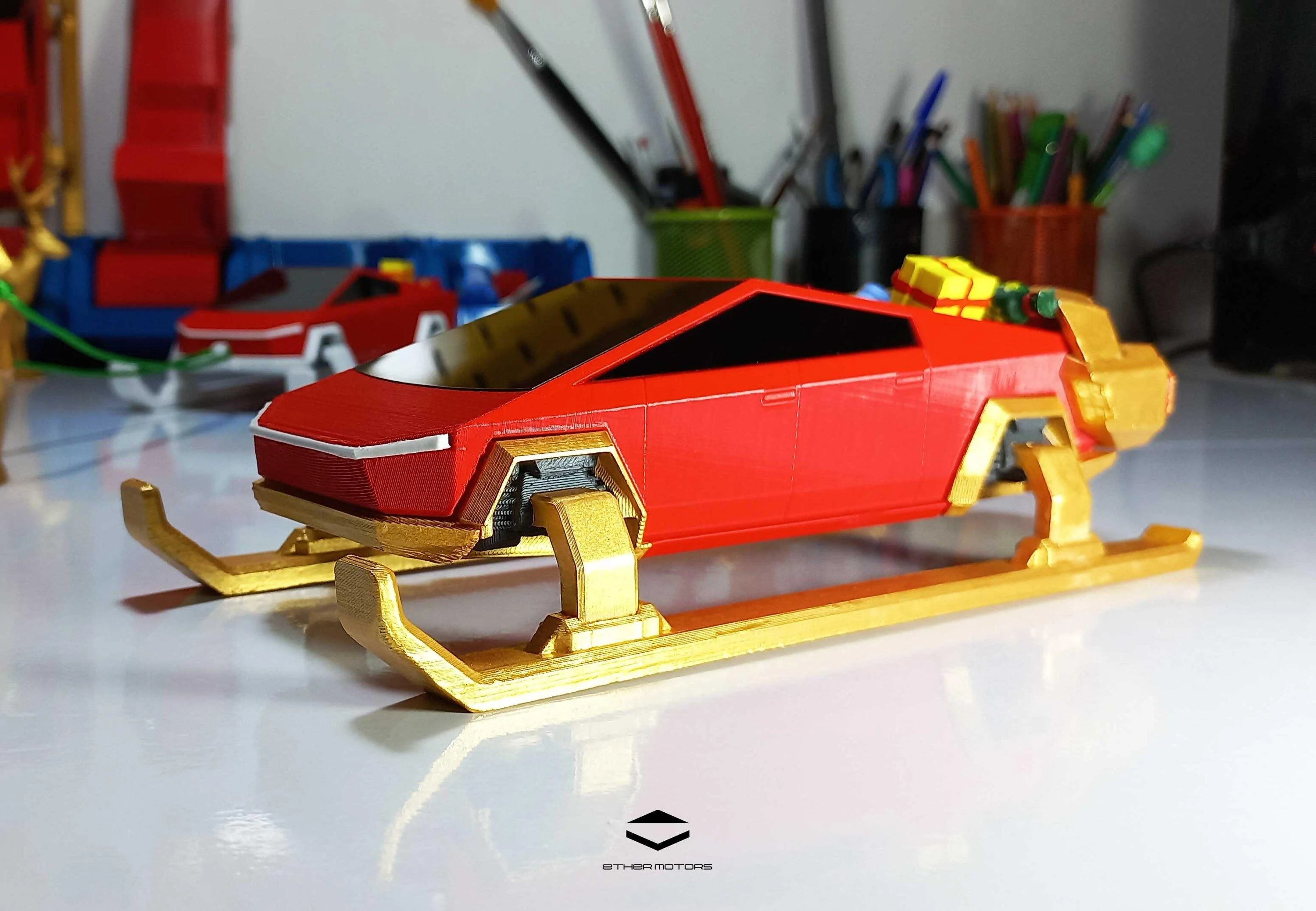 3D printed Santa Claus Cybertruck! | Tesla Cybertruck Forum ...