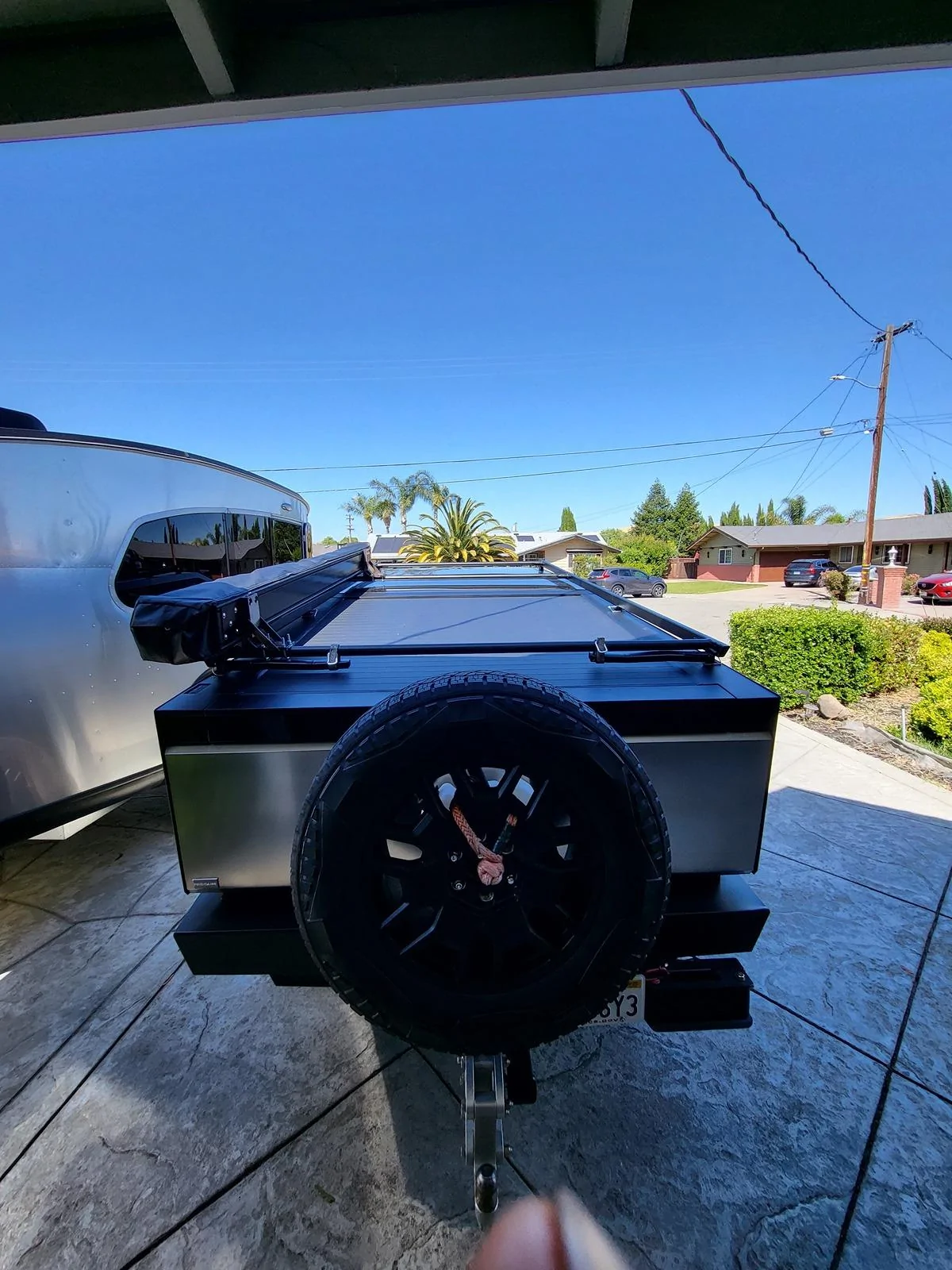 Cybertruck modular roof rack + bed rack w/ rooftop tent (RTT) - world's ...