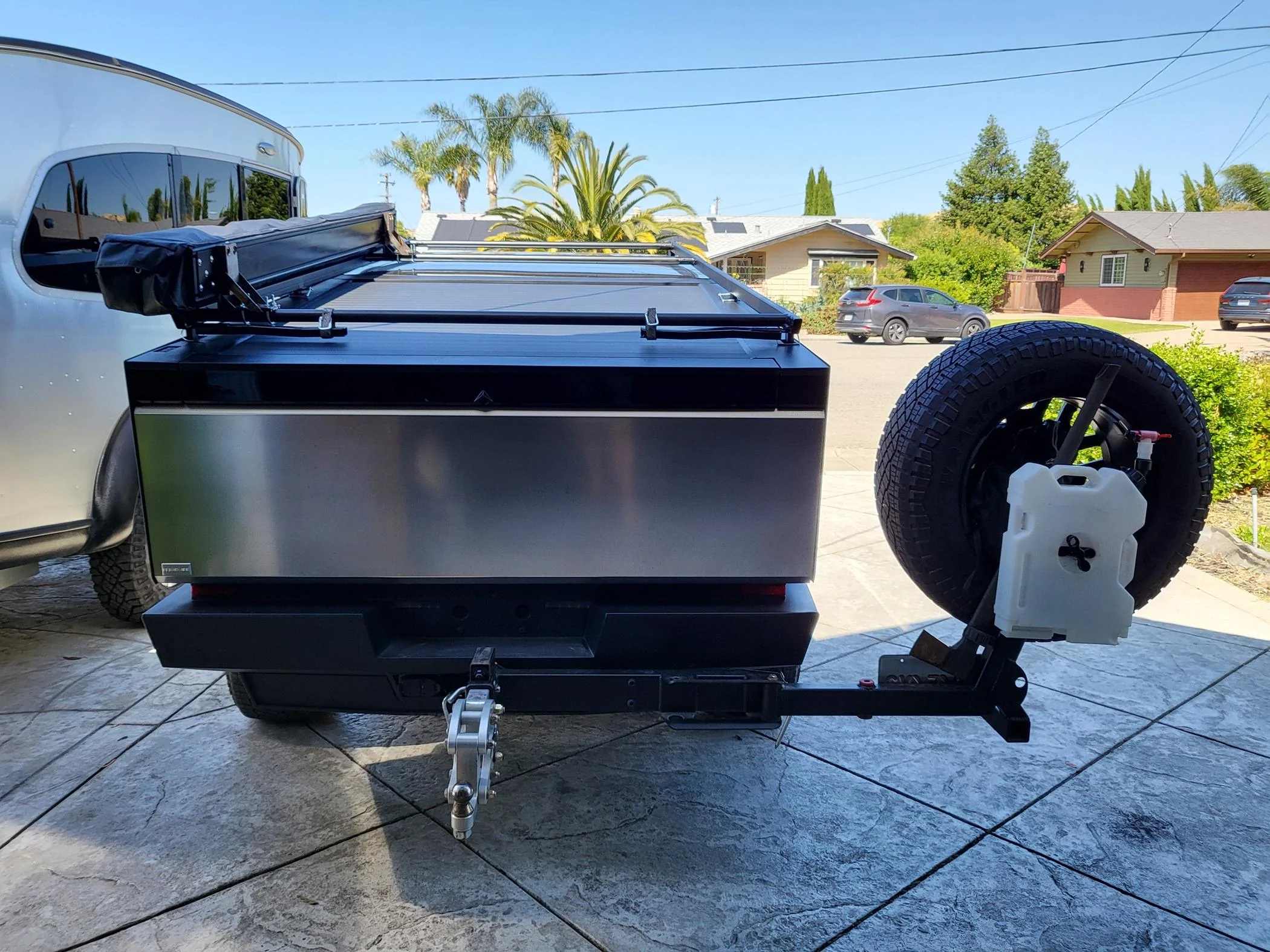 Cybertruck modular roof rack + bed rack w/ rooftop tent (RTT) - world's ...