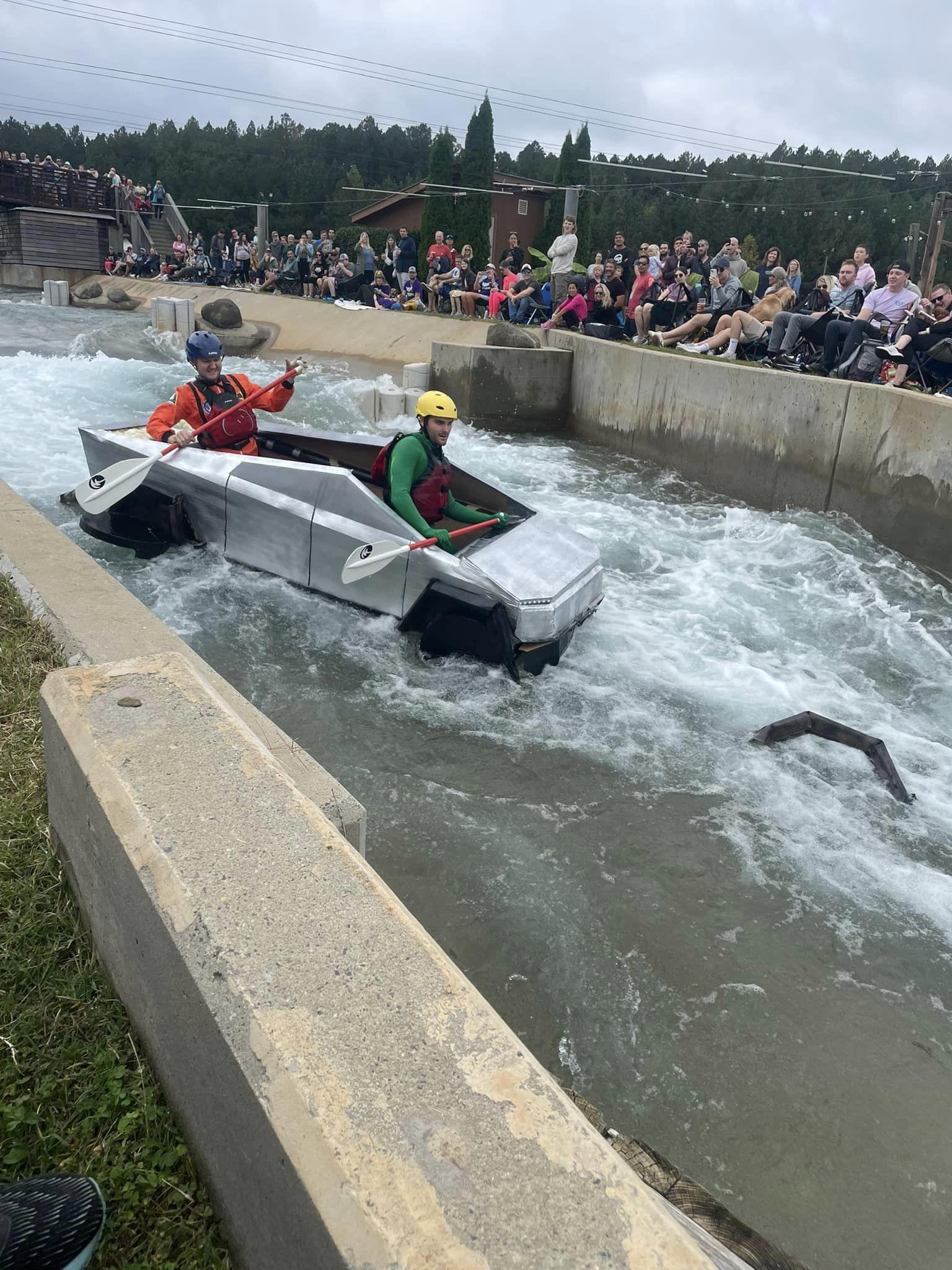 Cybertruck floats like kayak 🤣 | Tesla Cybertruck Forum - Cybertruck ...