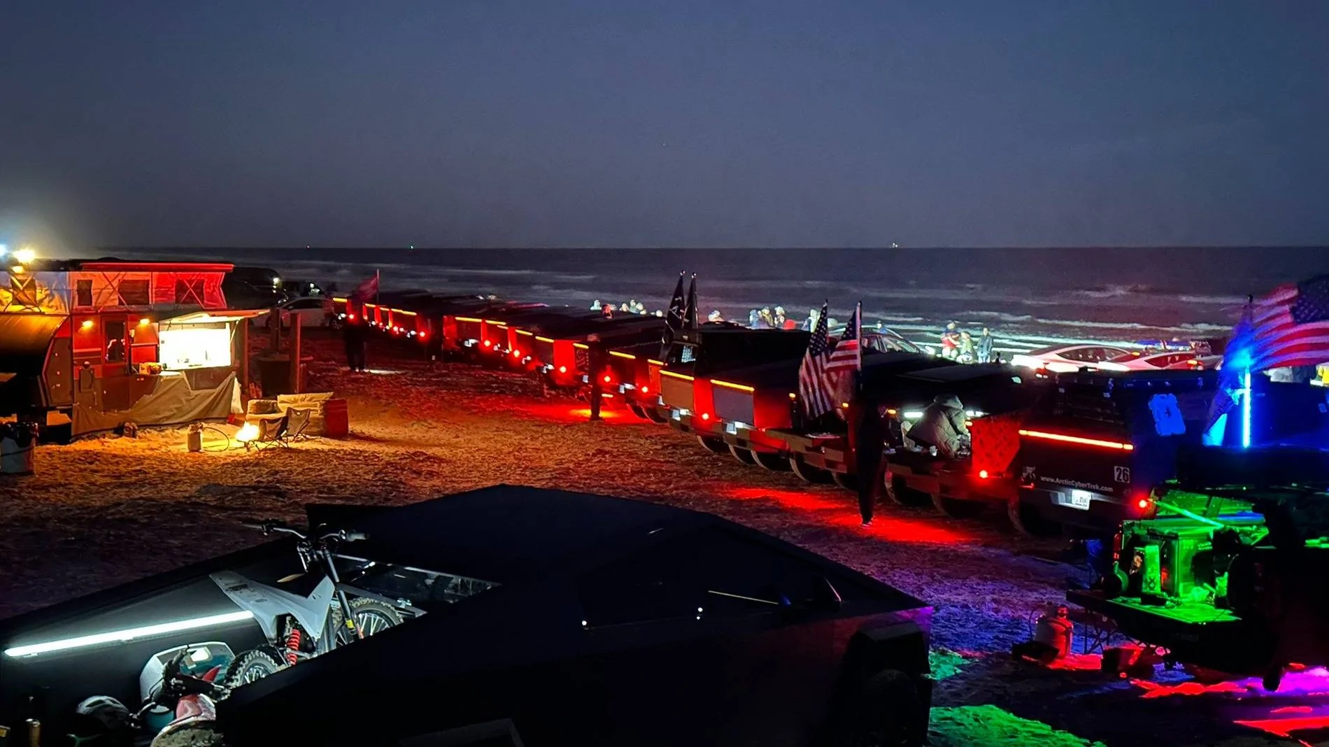 Starbase Cyber Beach Light Show & After Event | Tesla Cybertruck Forum ...