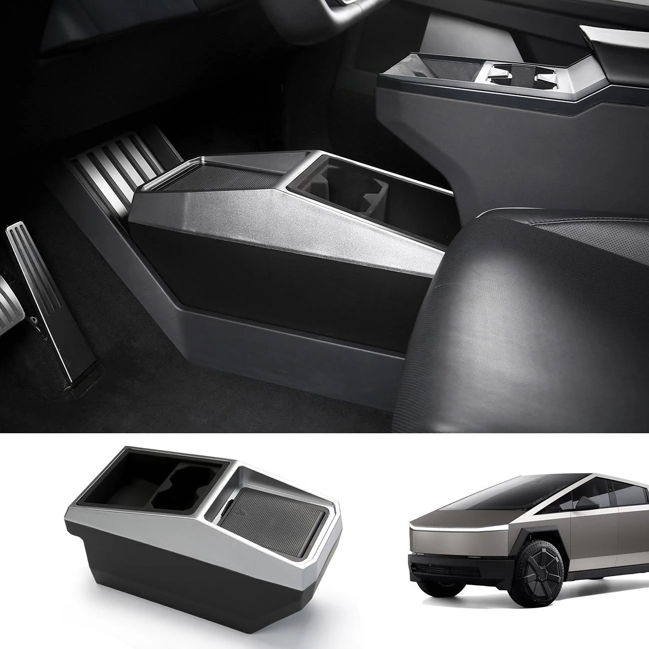 Cybertruck Center Console Floor Organizer Now Avaliable in Teslaunch! 🚀 ...