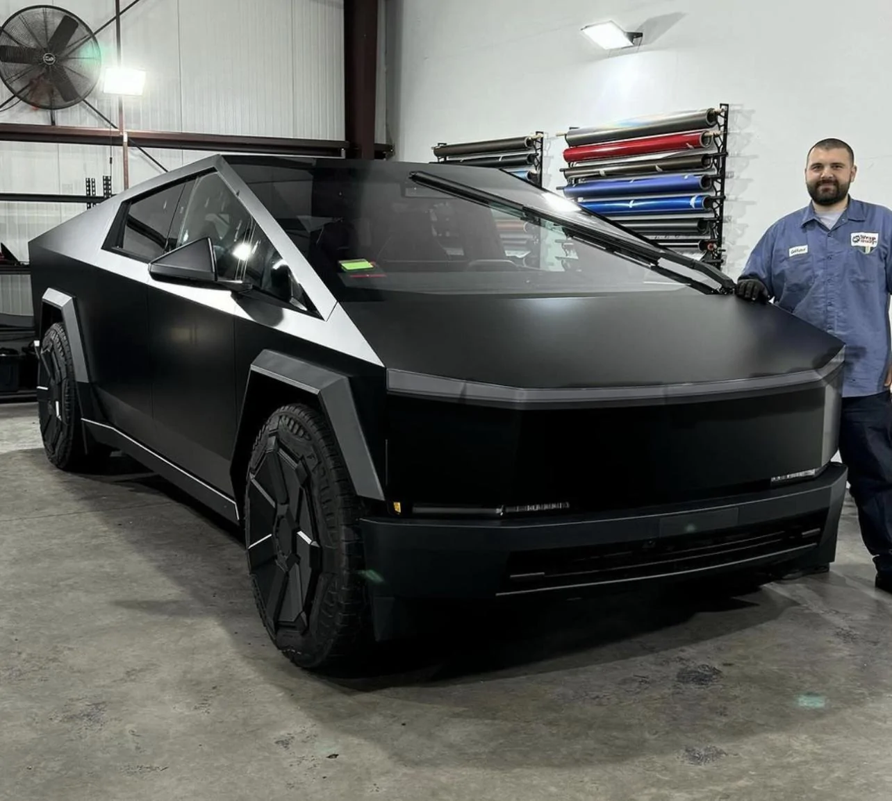 Satin Black Wrapped Cybertruck | Tesla Cybertruck Forum - News ...