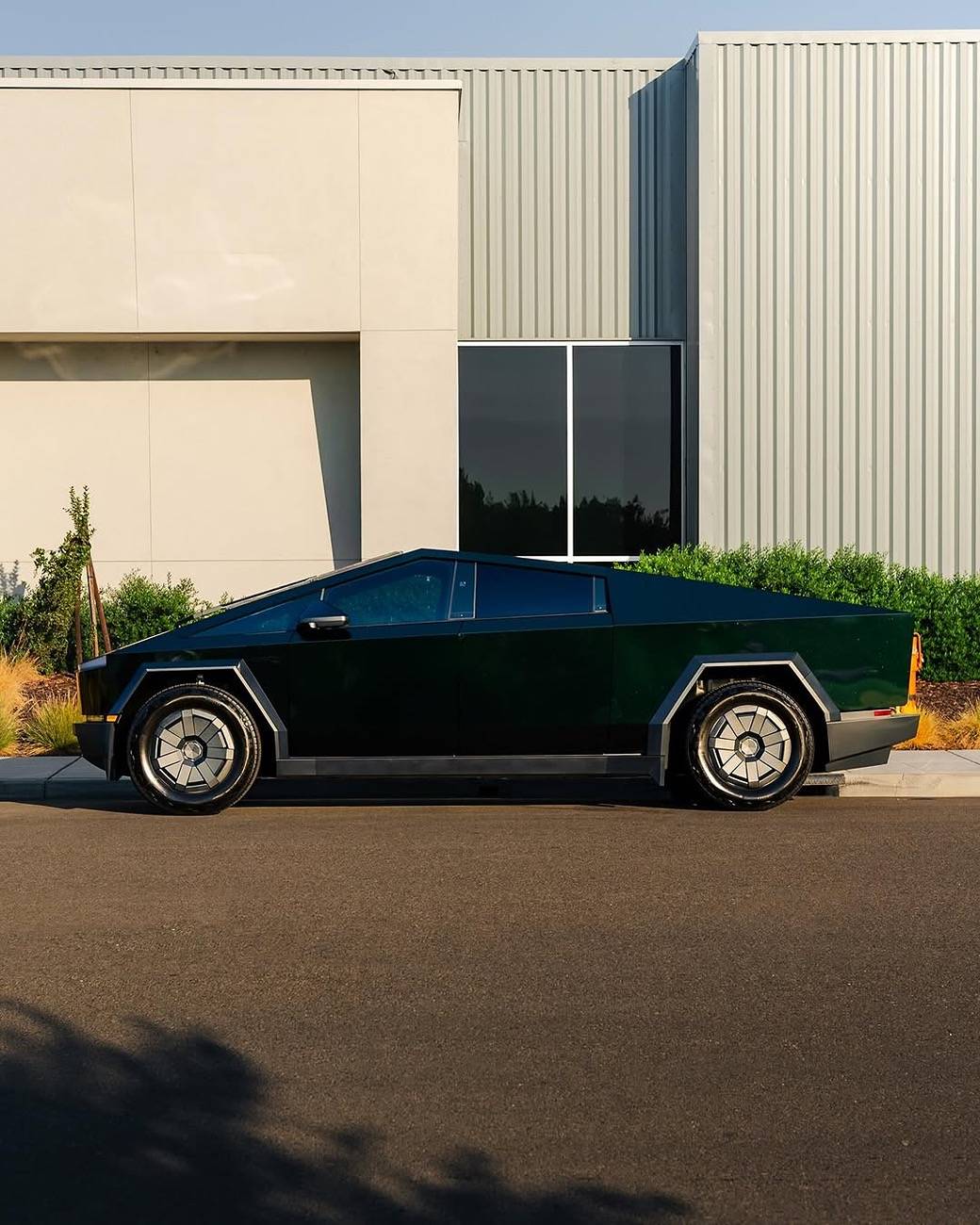 Pure PPF Obsidian Green Cybertruck wrapped by Cen Cal Tinting | Tesla ...