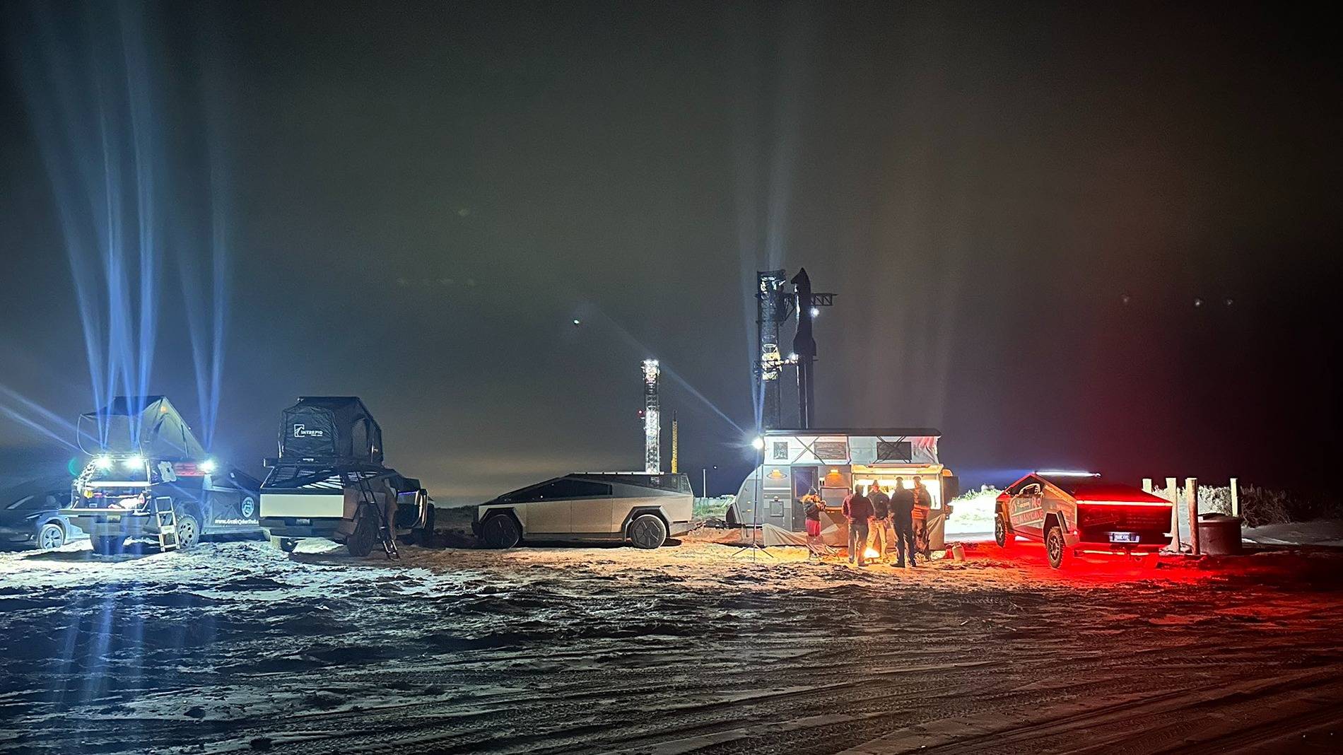 Starbase Cyber Beach Light Show & After Event | Tesla Cybertruck Forum ...