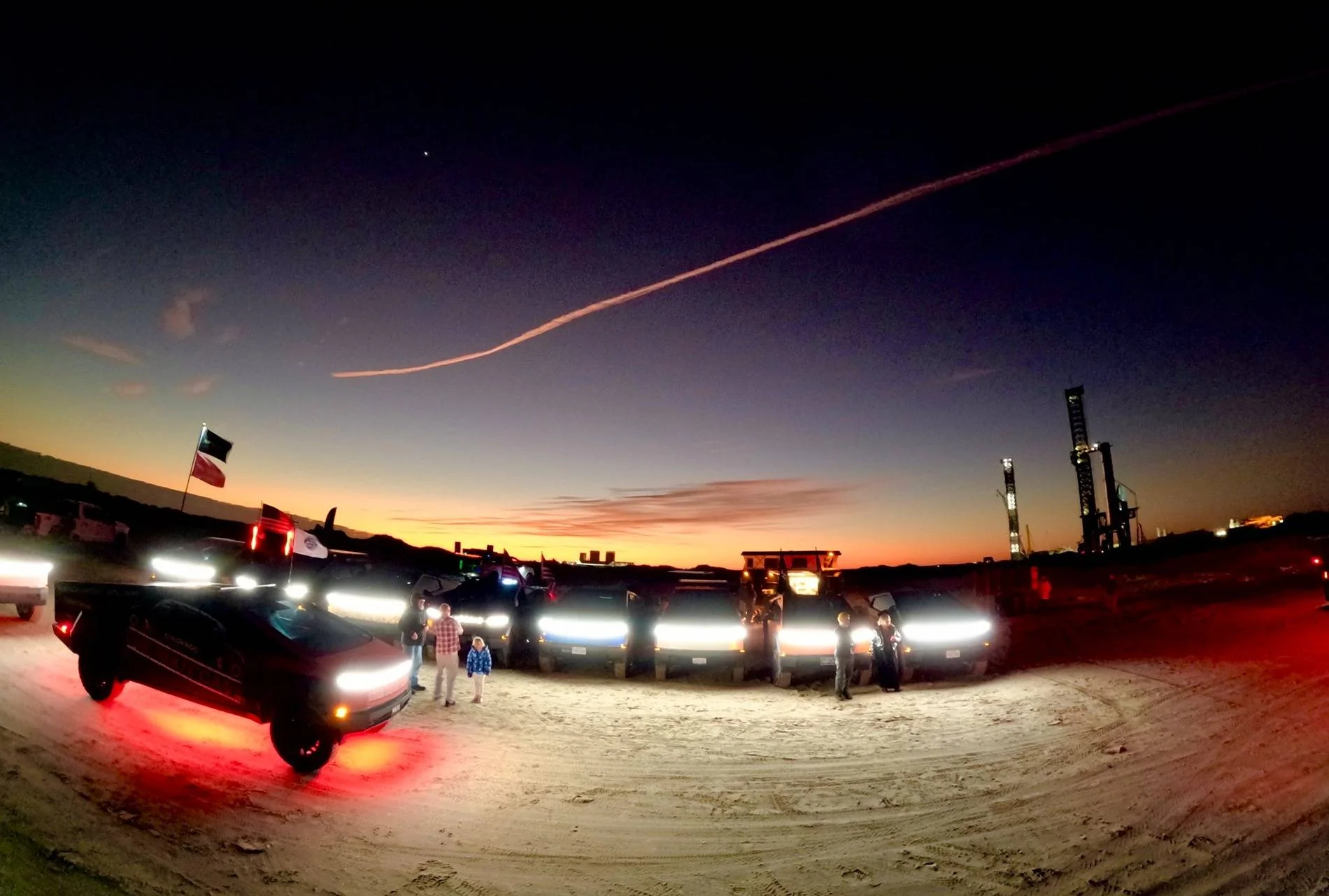 Starbase Cyber Beach Light Show & After Event | Tesla Cybertruck Forum ...