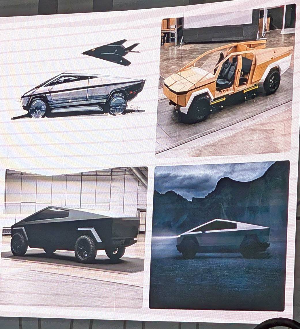 Franz shows Cybertruck design sketches & wooden buck | Tesla Cybertruck ...
