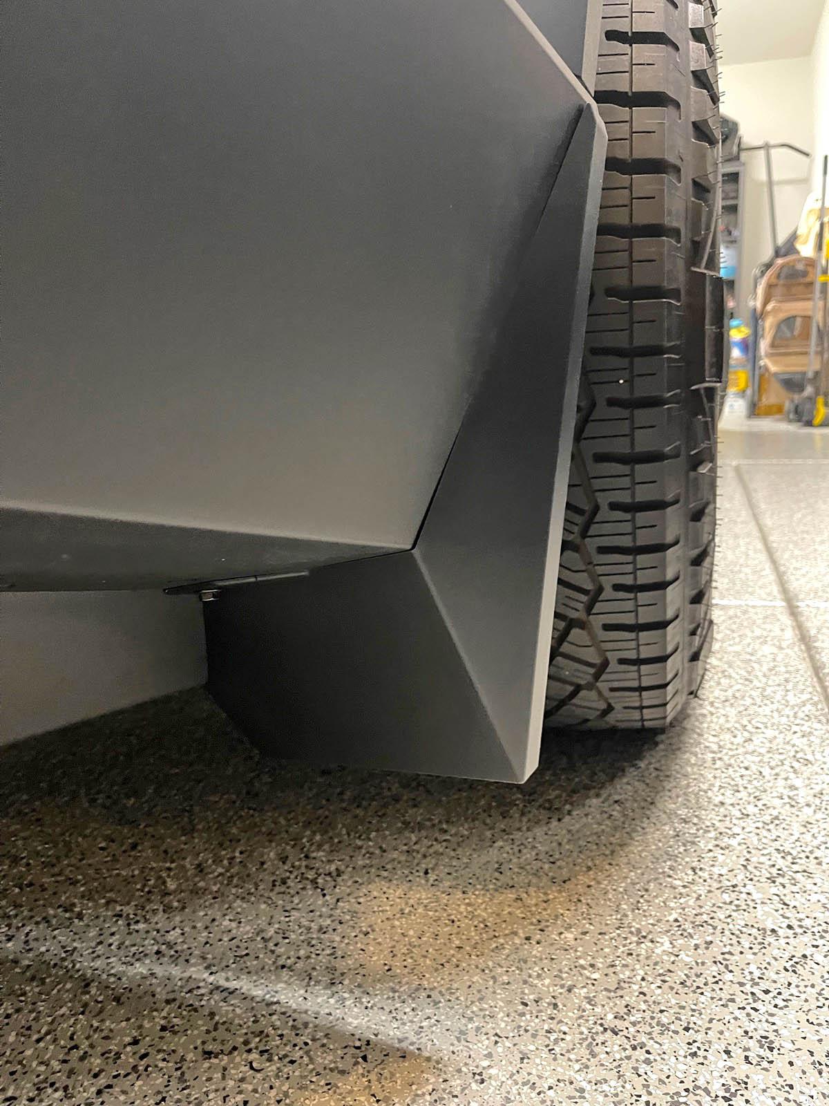 Mud Flaps Installed on Cybertruck - First Photos | Tesla Cybertruck ...