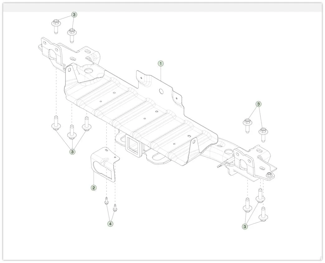 Cybertruck key components from parts catalog : Trailer Hitch Assembly ...