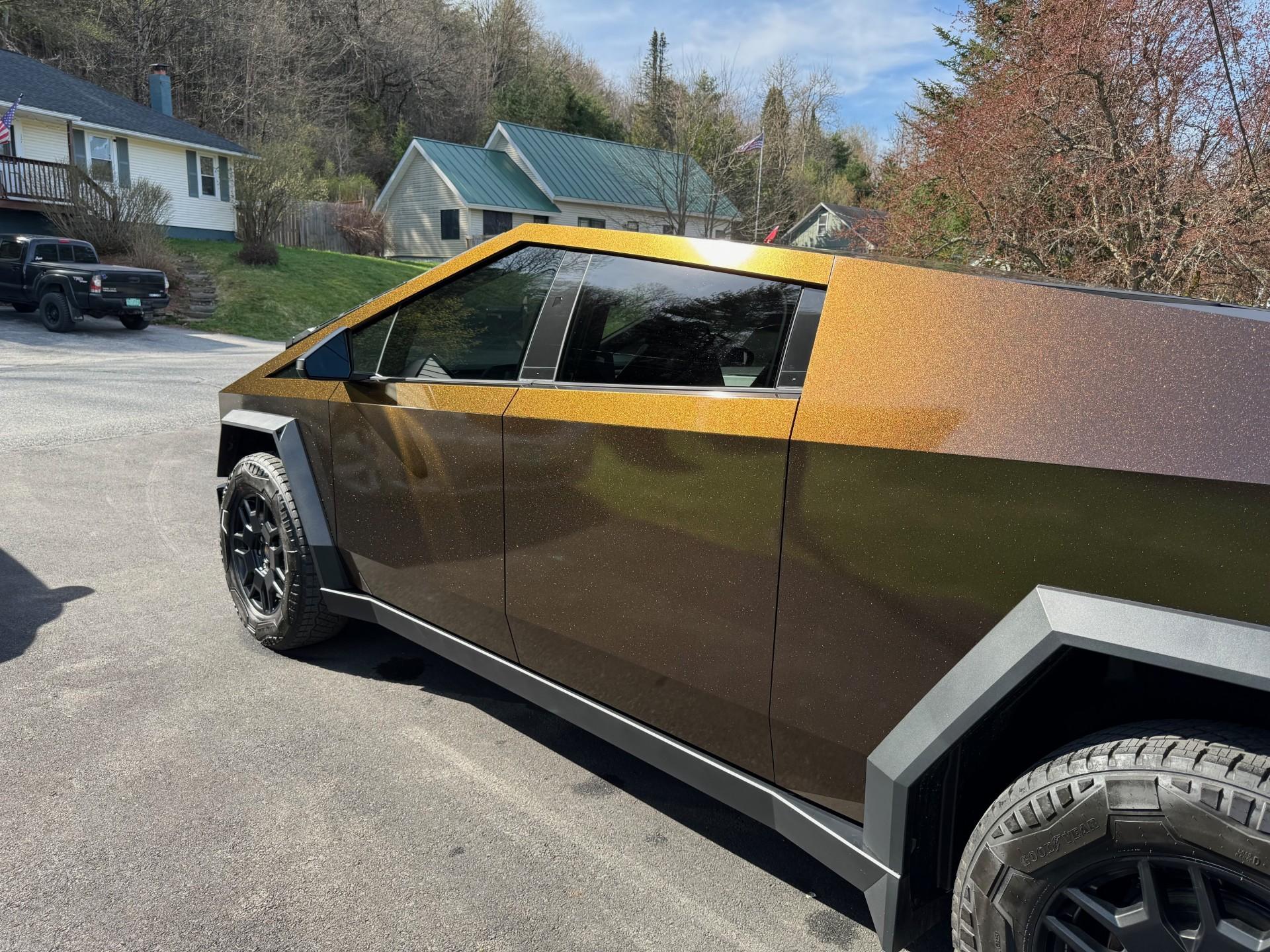 Meet ZombieZilla Cybertruck!! KPMF Copper Black Starlight Wrap + 20% ...