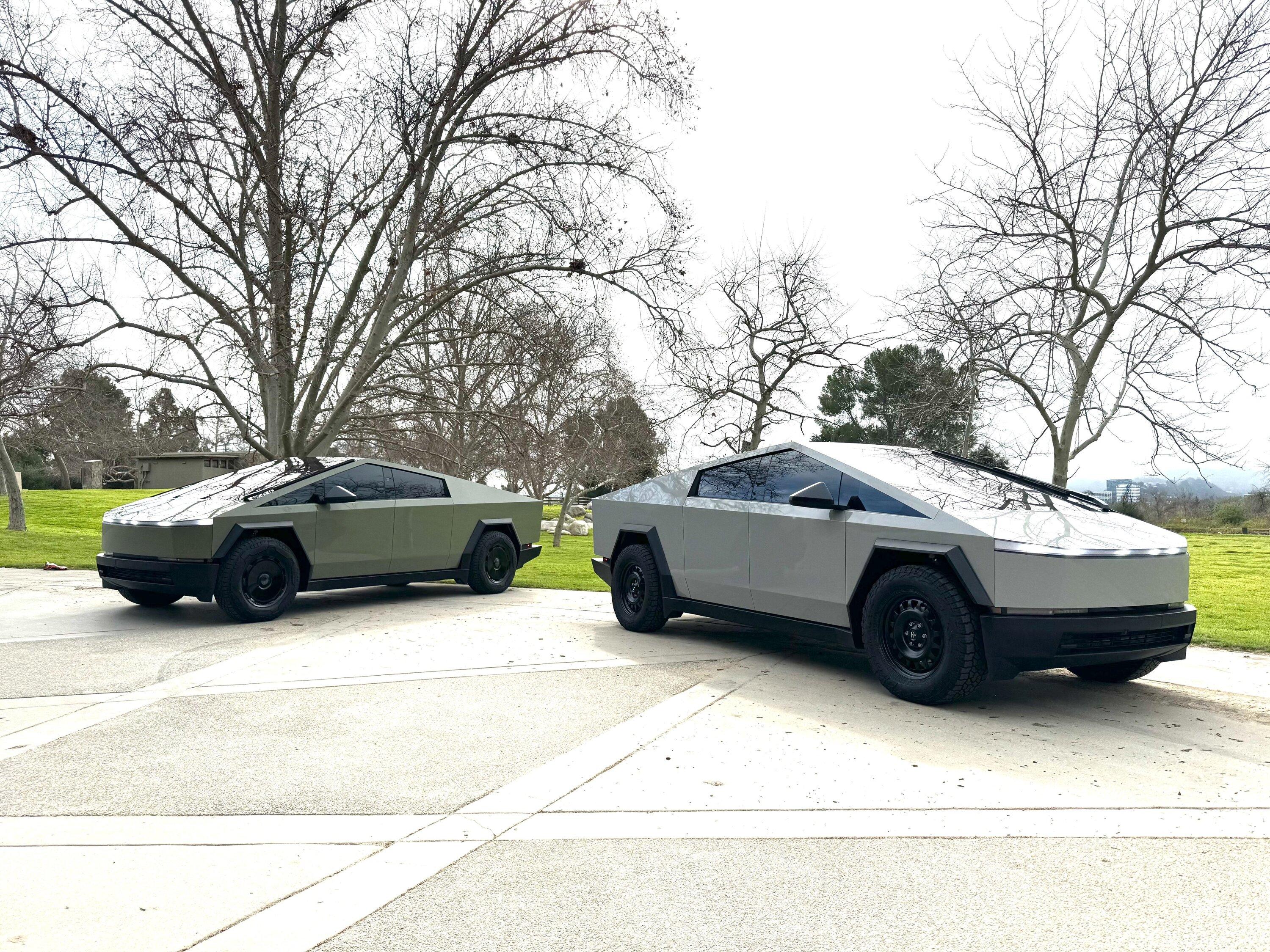 New Dolphin Gray Metallic - colored PPF on Cybertruck! | Tesla ...