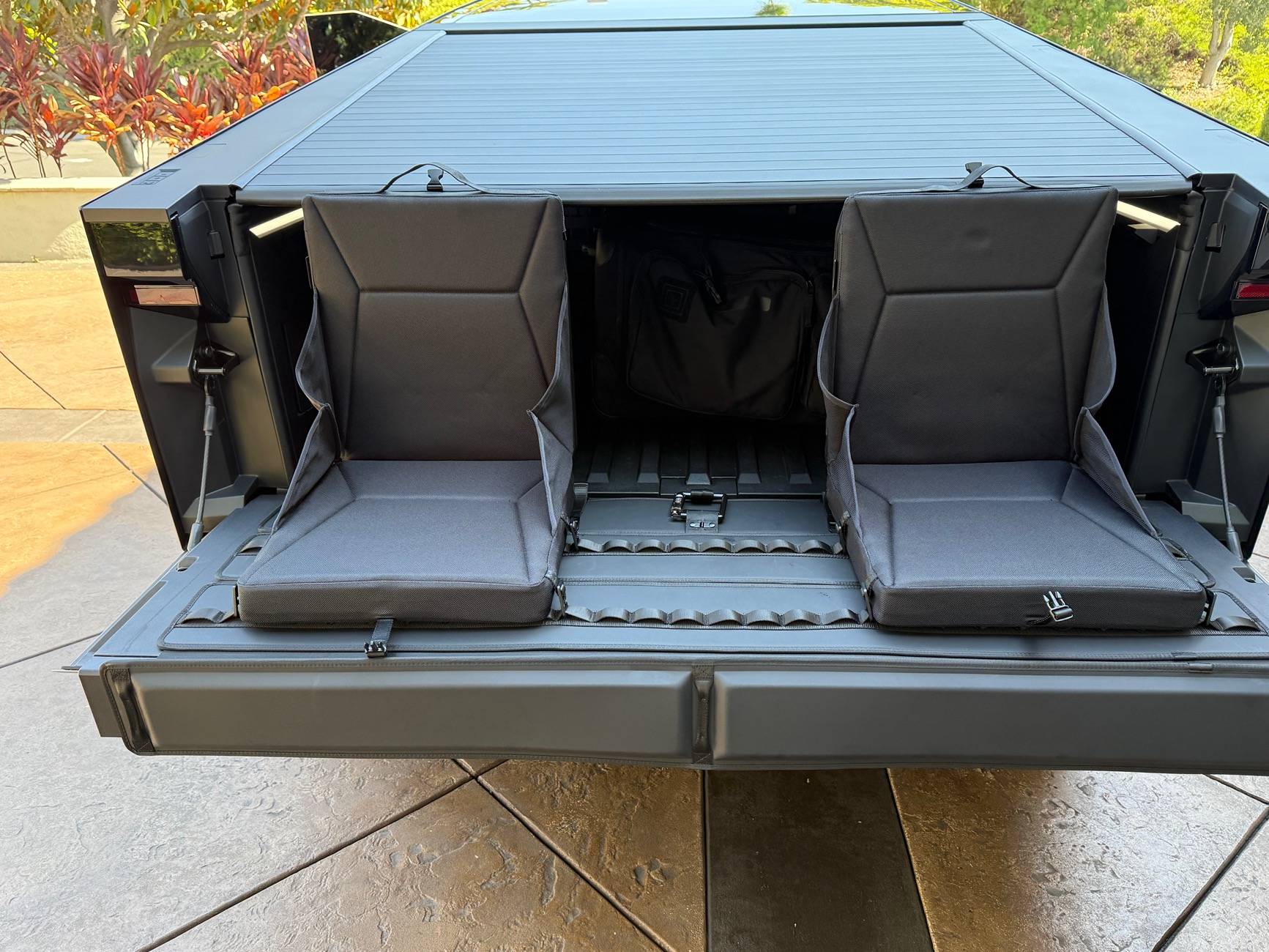 Jumpseats / Cyberseats and Tailgate Pad Shield installed photos | Tesla ...