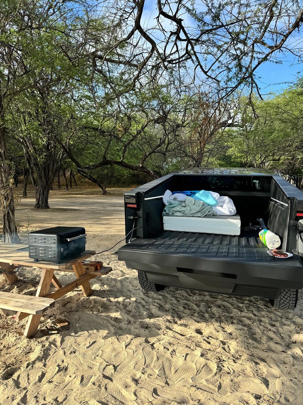 My first time camping in Cybertruck | Tesla Cybertruck Forum - News ...