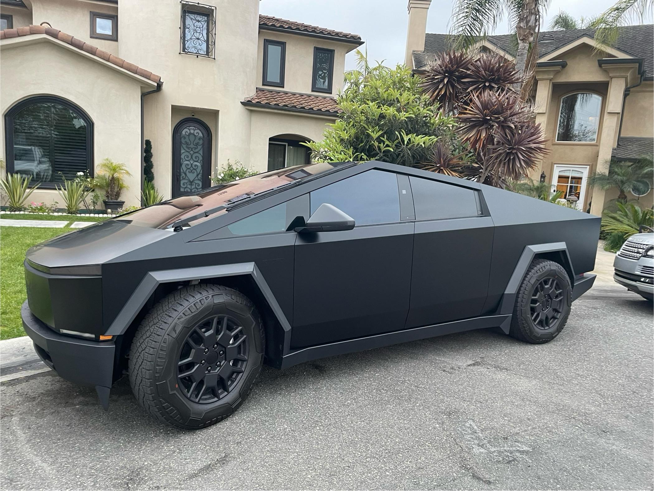 Black Wrap, Tint, and Ceramic Coat Done on My Darth Vader Cybertruck ...