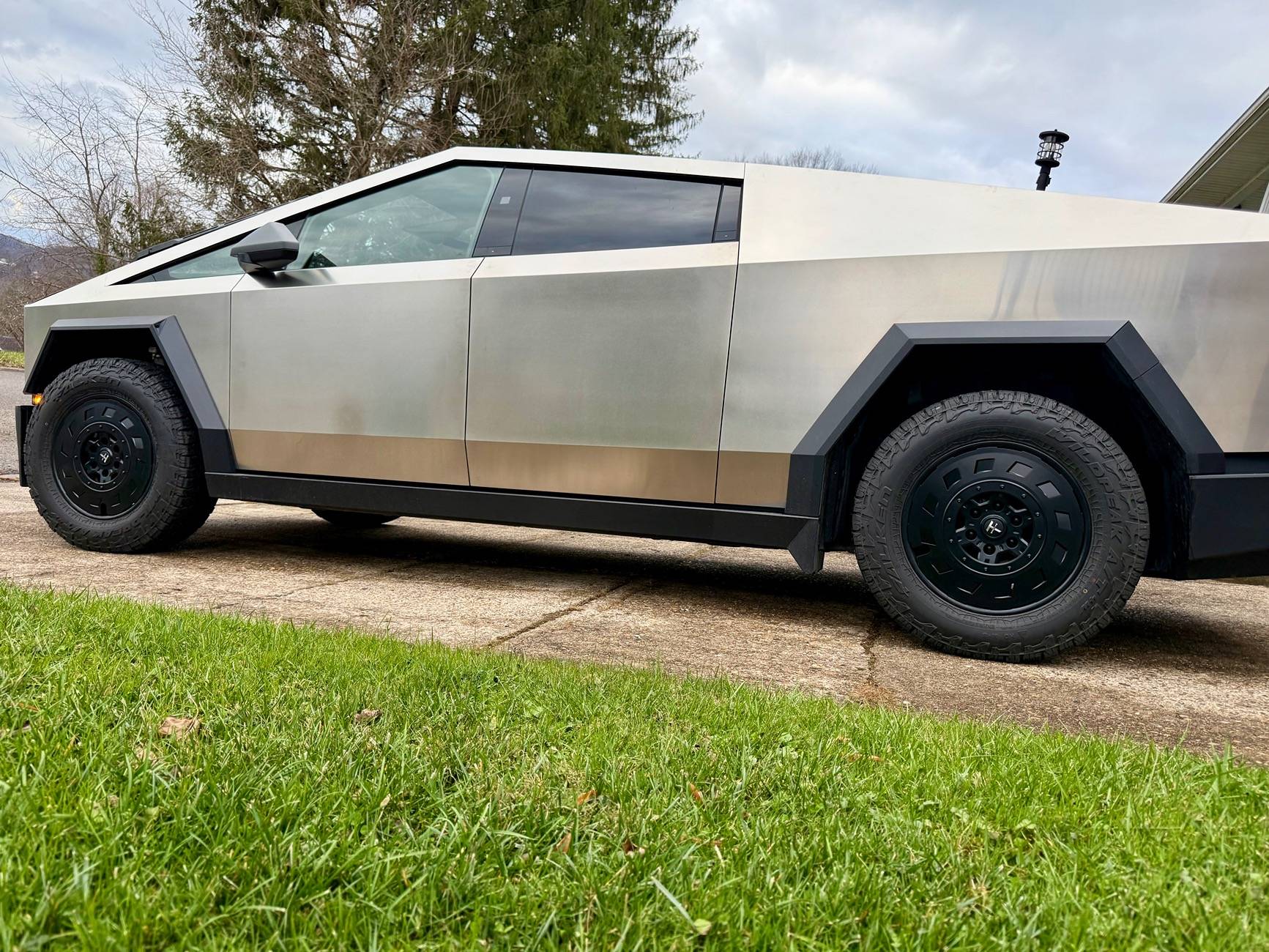 Falken Wildpeak A/T4W tires + Tsportline wheels installed | Tesla ...