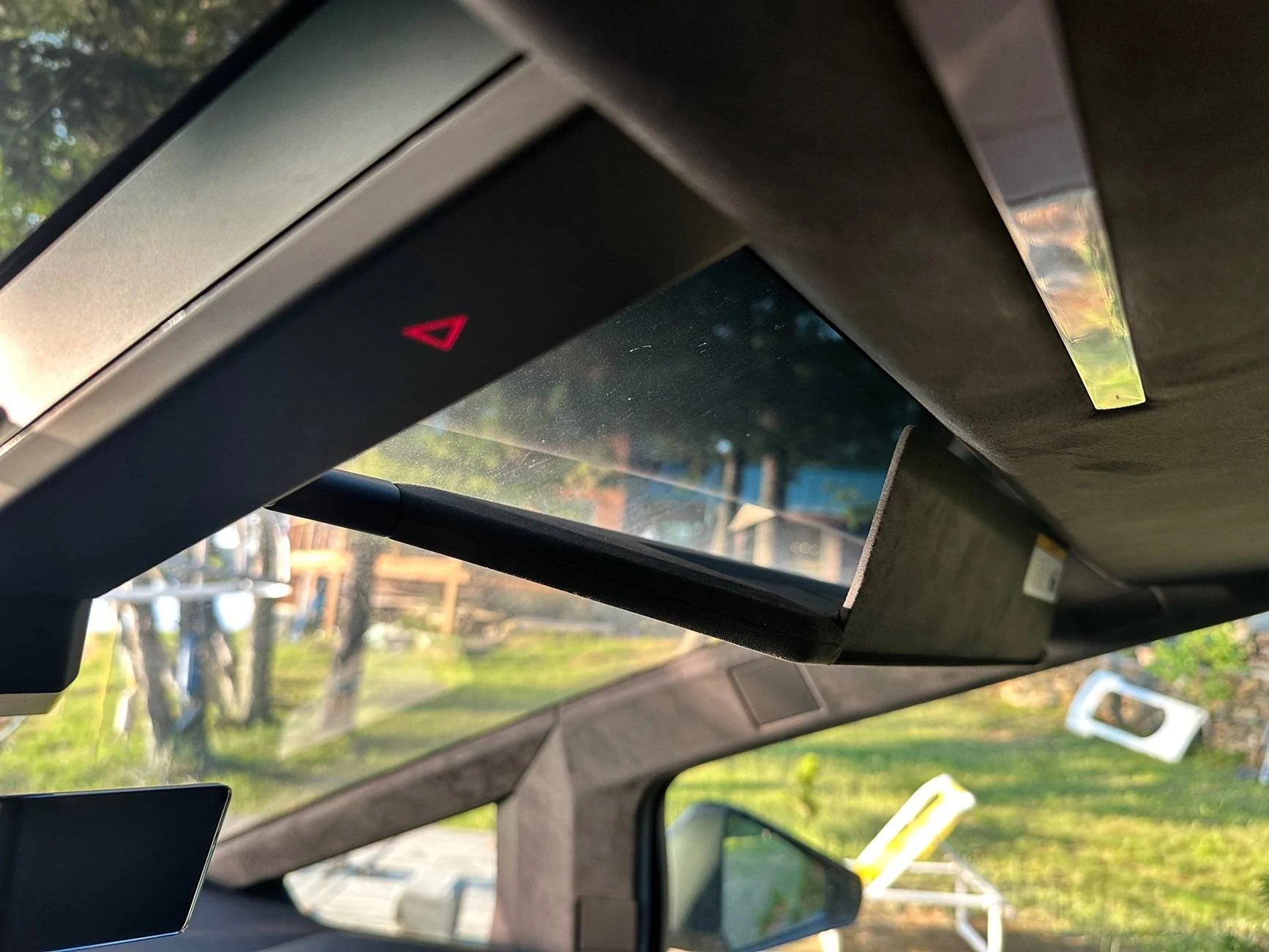 These upper windshield sun shades are awesome | Tesla Cybertruck Forum ...