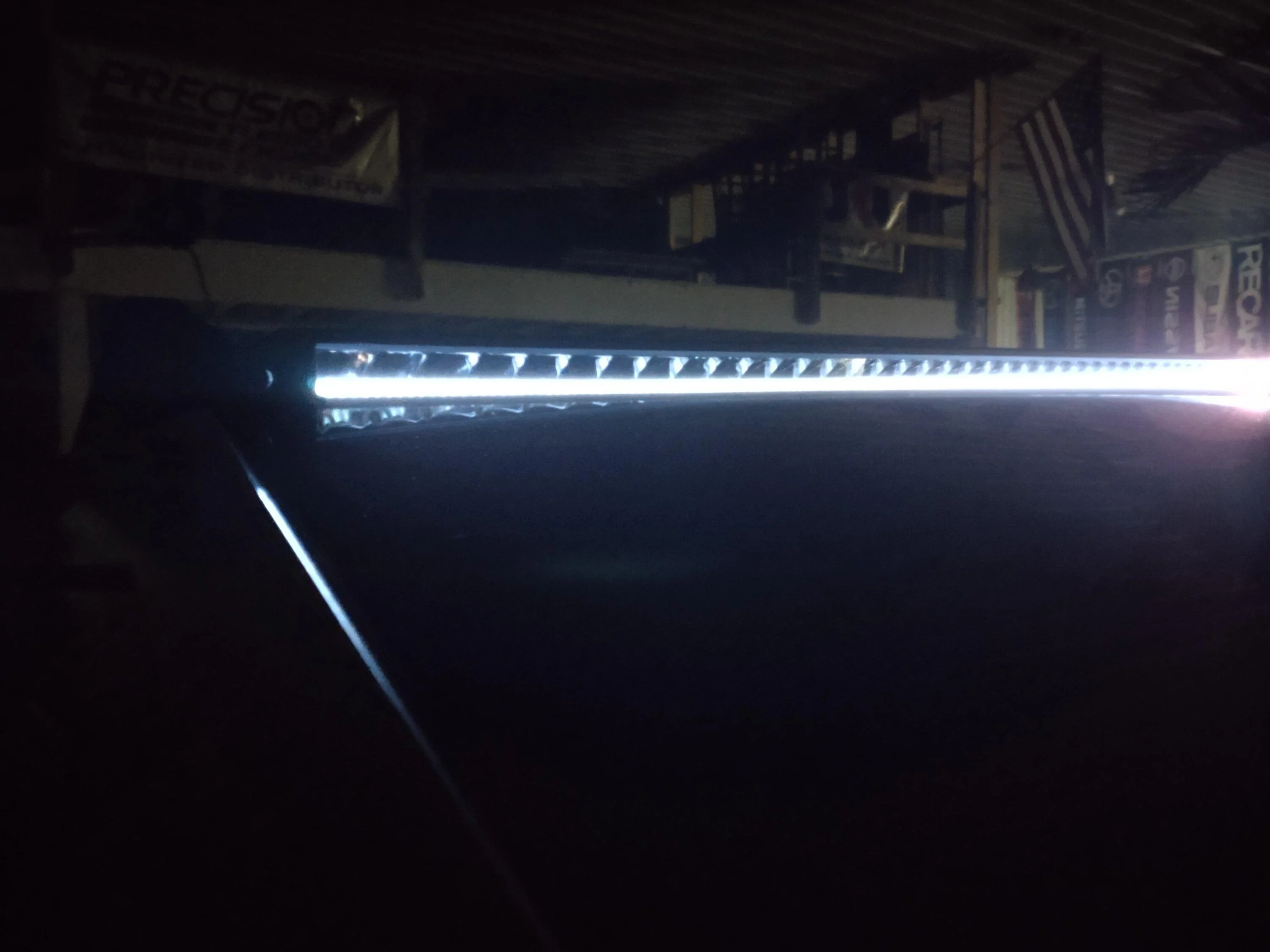 New top mounted LED light bar with RGB DRL in development | Tesla ...