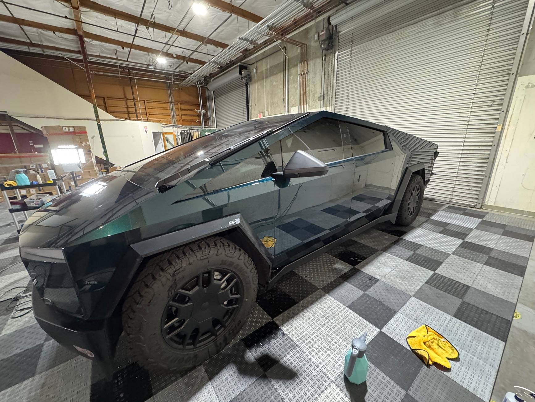 TWRAPS Iridescent Emerald PPF Cybertruck | Tesla Cybertruck Forum ...