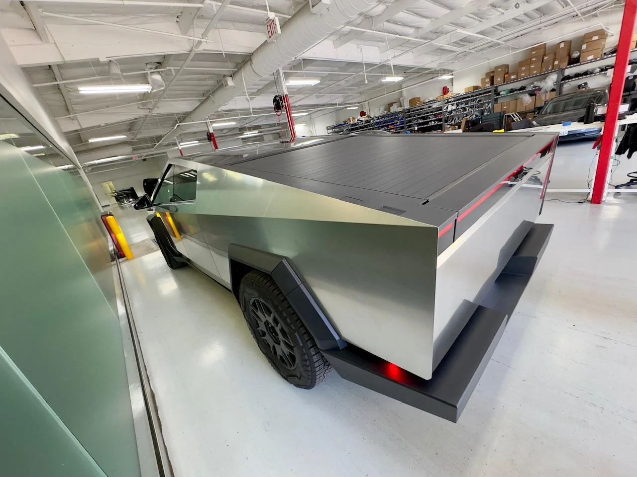 Cybertruck enters the Santa Clara center to get… | Tesla Cybertruck ...