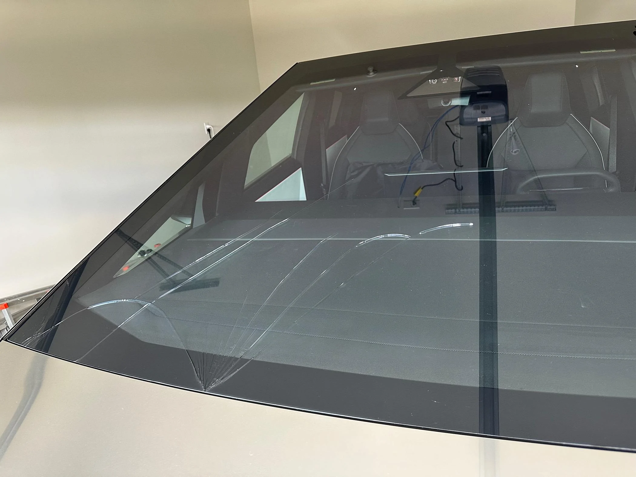 Windshield cracked on delivery day | Tesla Cybertruck Forum ...