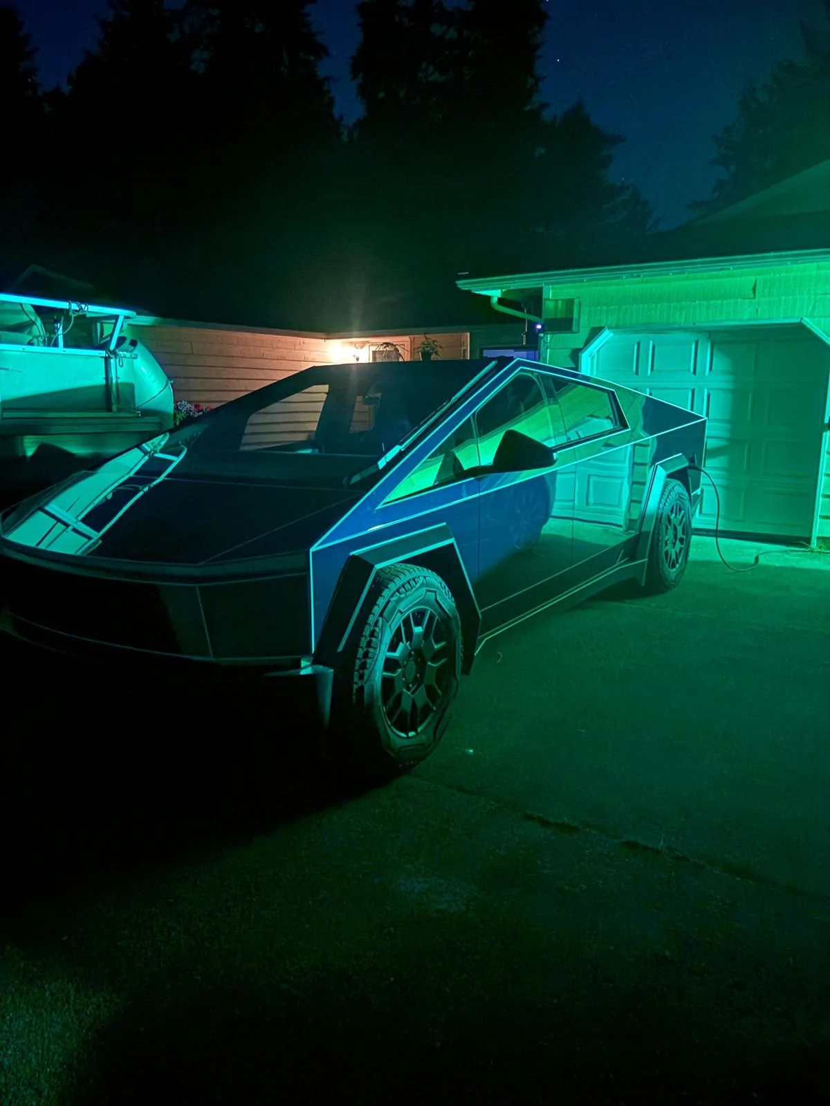 FlexiShield Gotham Purple Wrap + Tron Pinstripes | Tesla Cybertruck ...