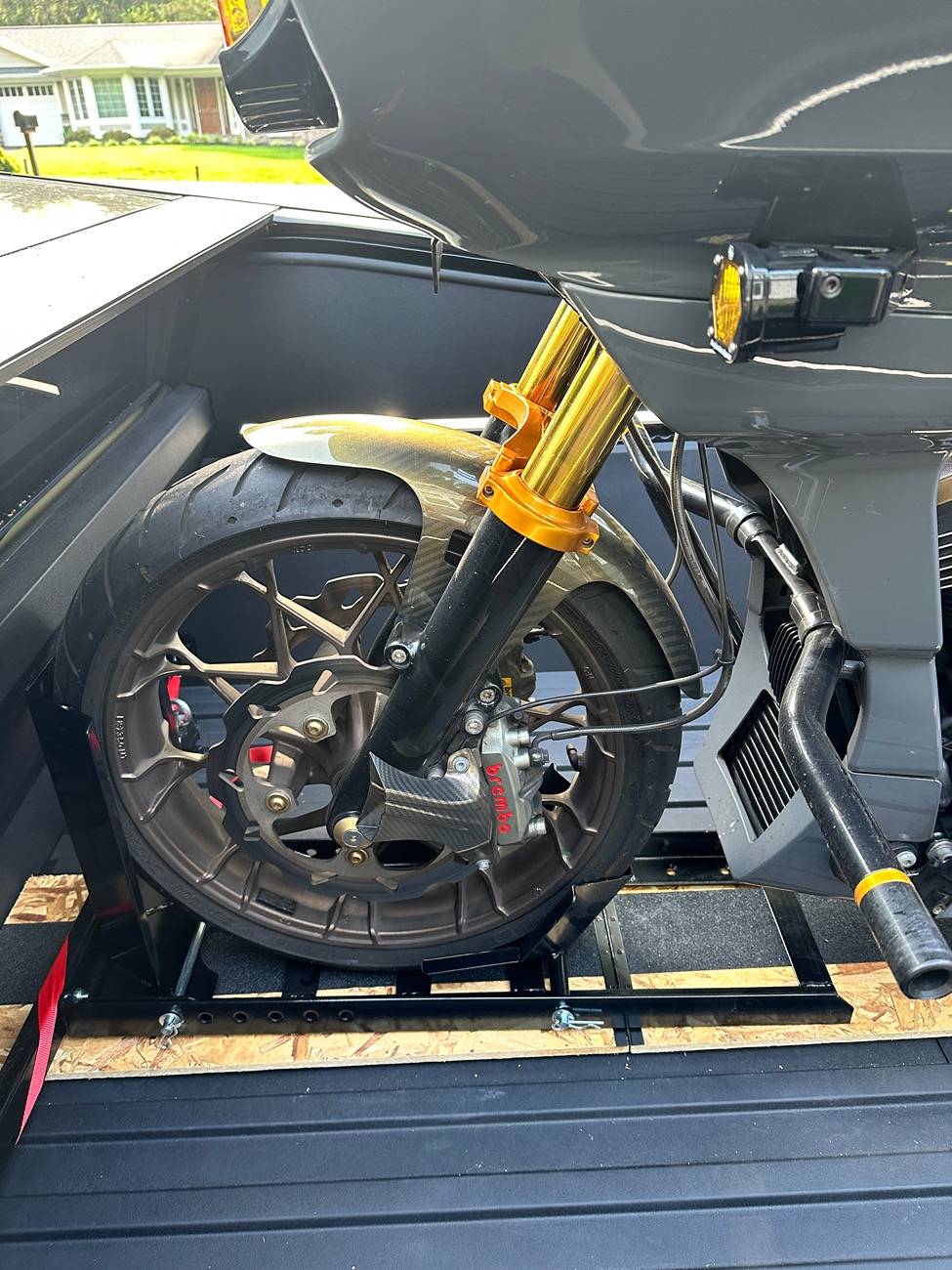 Anyone loaded and transport a motorcycle in the bed? | Tesla Cybertruck ...