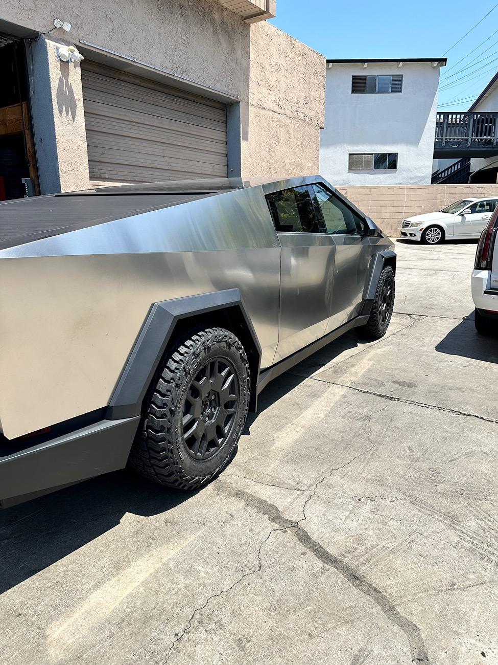 Mickey Thompson Baja Boss Tires on 20" Stock Wheels | Tesla Cybertruck ...