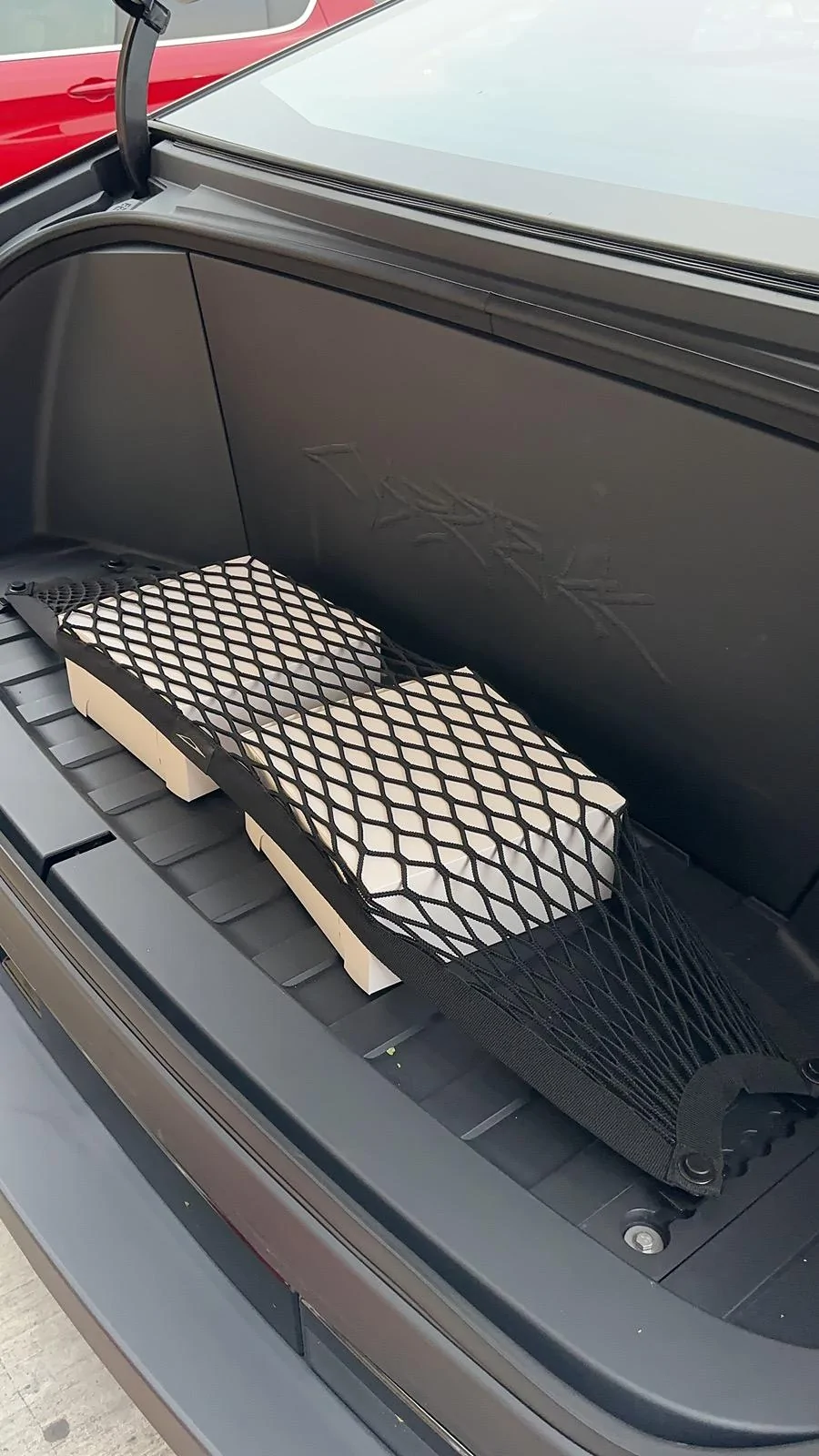 Frunk "Front Trunk L-Track + Cargo Net" Accessory Received! | Page 2 ...