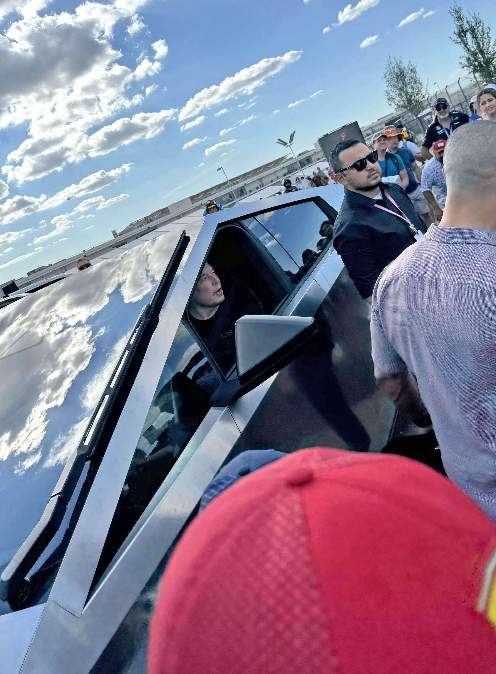 Elon Musk drives Cybertruck to F1 race at Circuit of the Americas ...
