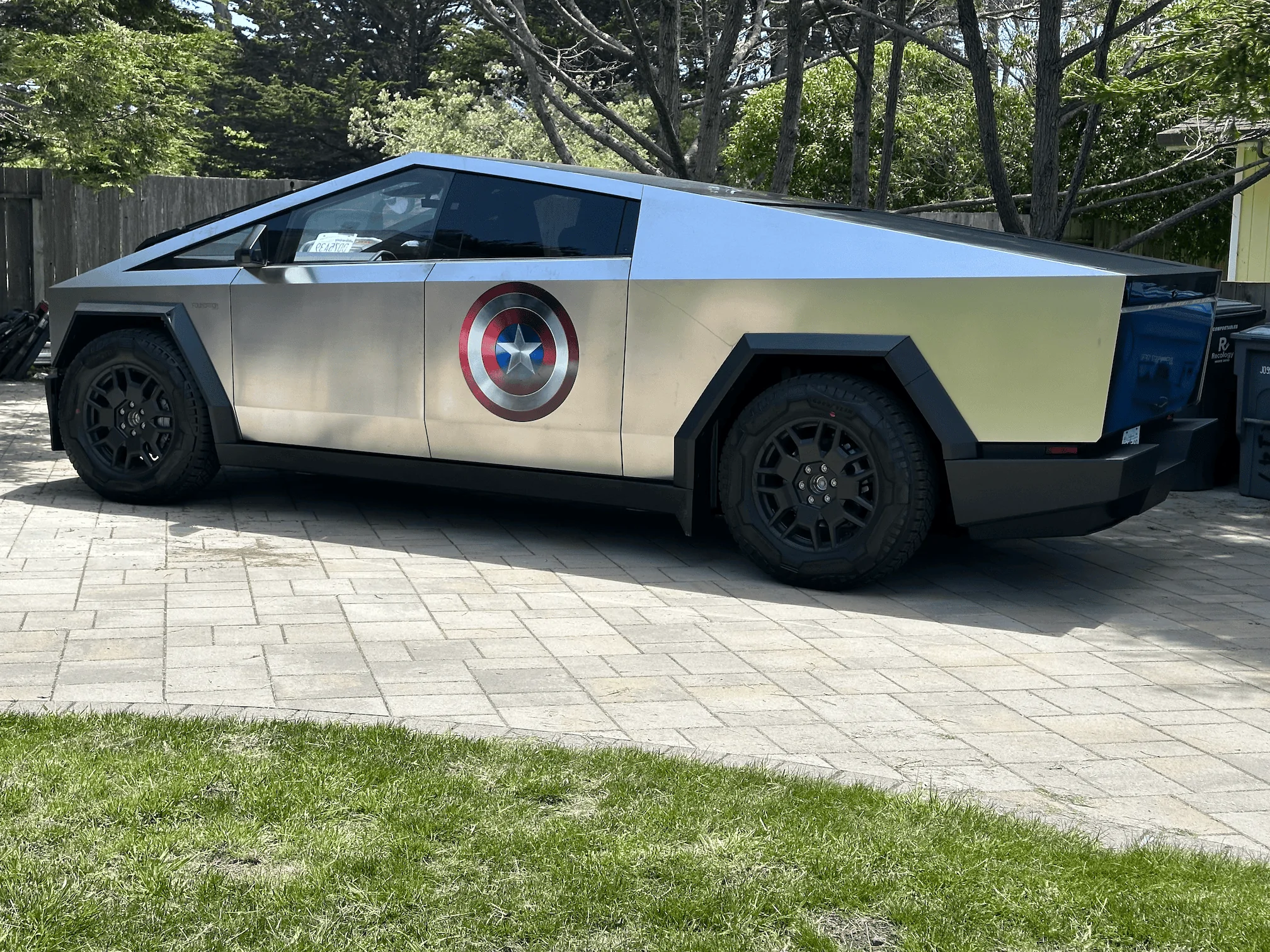 I added my emblems today | Tesla Cybertruck Forum - Cybertruck Owners Club