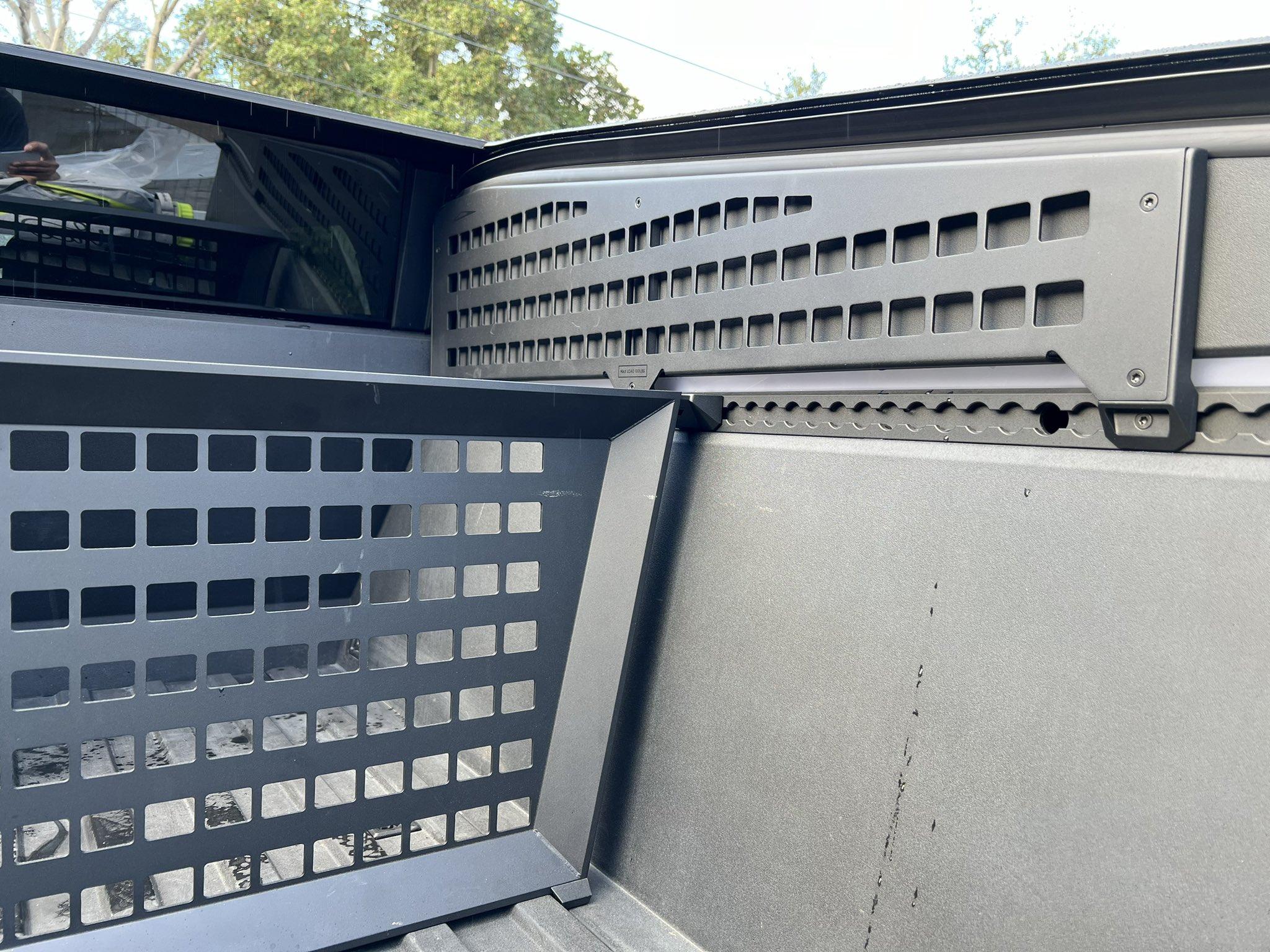 Tesla MOLLE Panels & Divider installed in Cybertruck bed! 😍 | Tesla ...