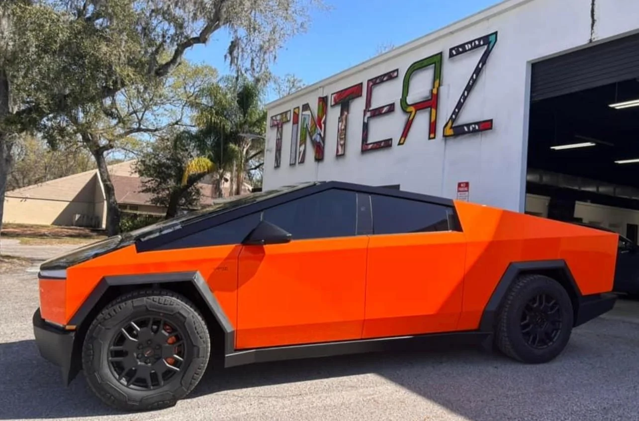 ORANGE Vinyl Wrap & PPF Cybertruck -- Photos & Videos | Tesla ...
