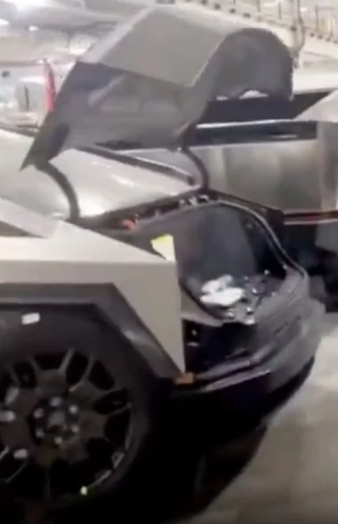 New leaked video! Many Cybertrucks production completed w/ new wheel ...