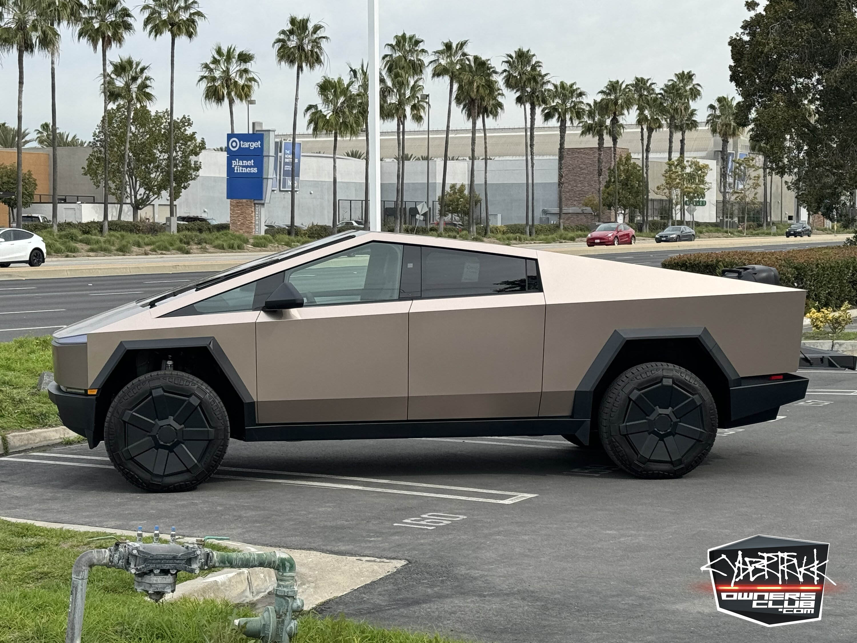 Satin Rose Gold Factory PPF wrap on Cybertruck - job quality closeup ...