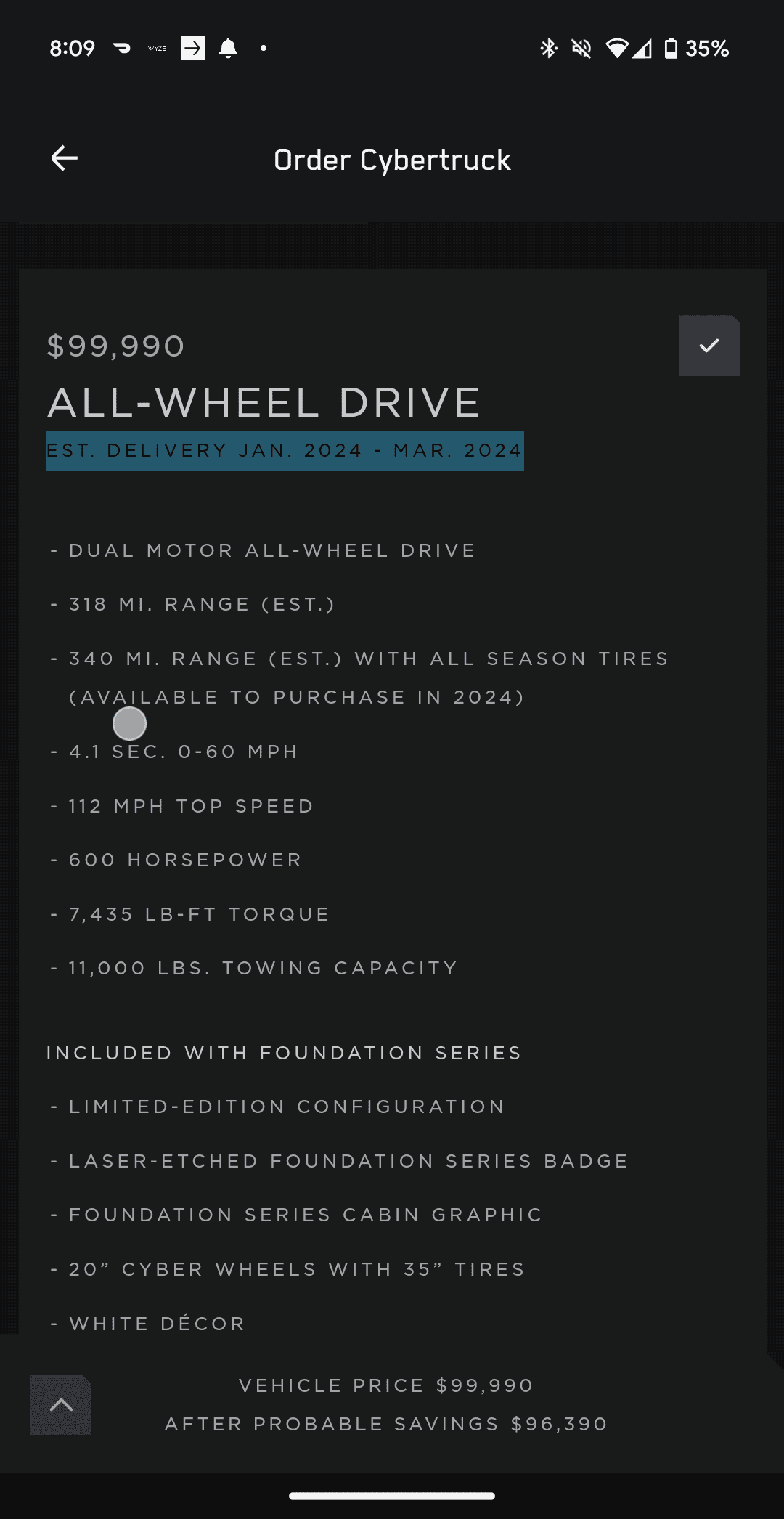 Foundation Series AWD vs Tri-Motor Cyberbeast delivery timeline | Tesla ...