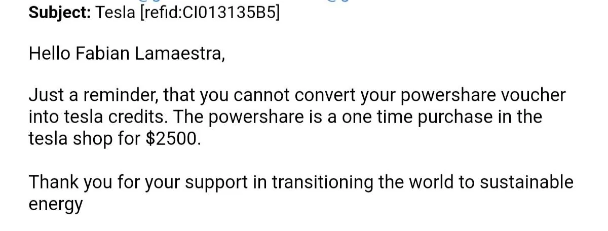 Tesla Credits in Wallet as Powershall credit for FS Owners | Tesla ...