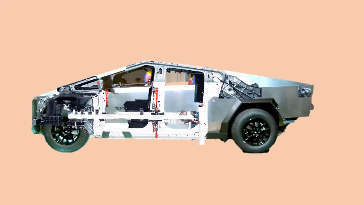 Cybertruck spotted with frunk open, revealing waterfall design! | Page ...