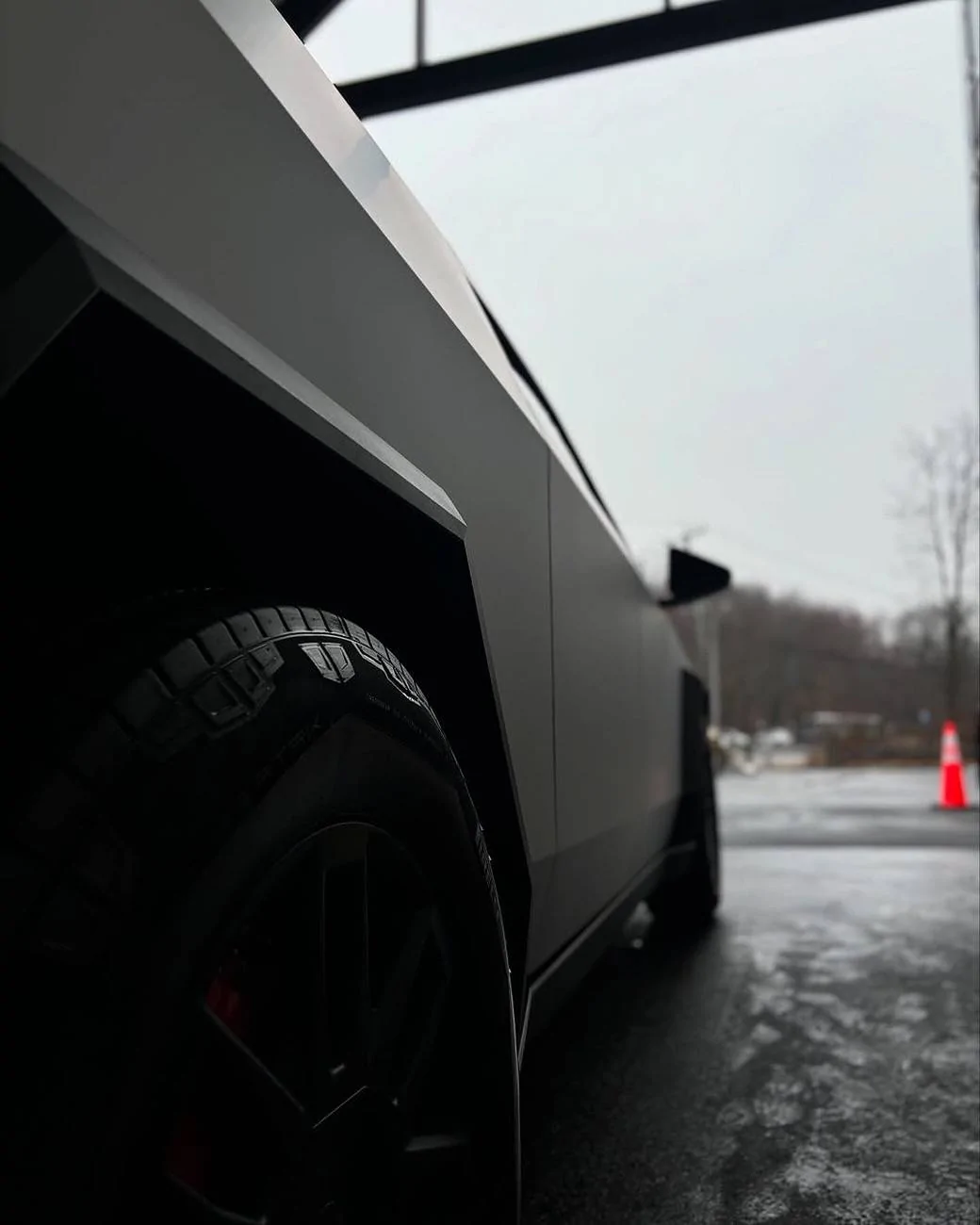 (PURE PPF) Satin Balloon White Cybertruck wrapped by SJ Shop CT | Tesla ...