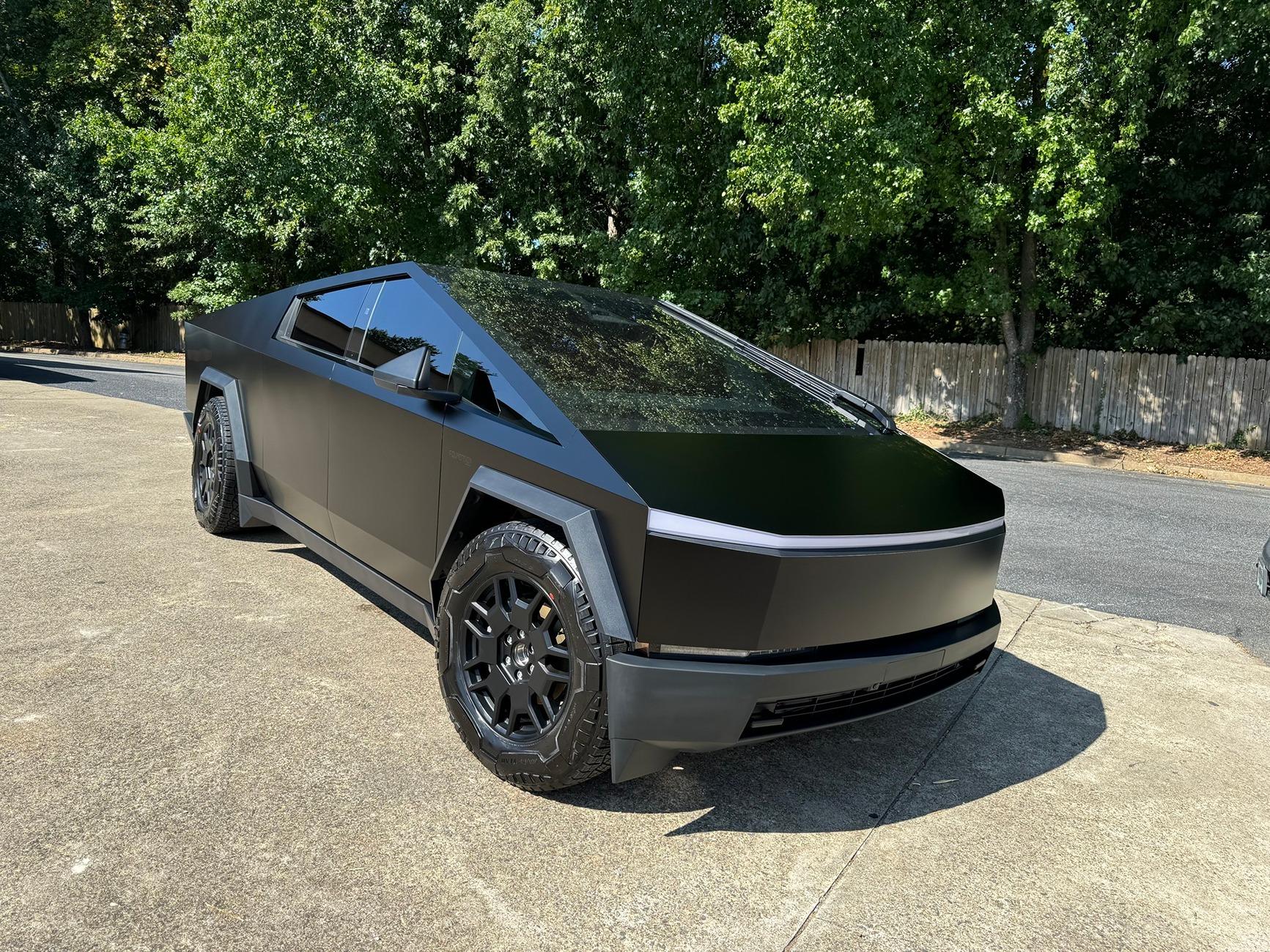 BLACK Vinyl Wrap & PPF Cybertruck -- Photos & Videos | Page 4 | Tesla ...