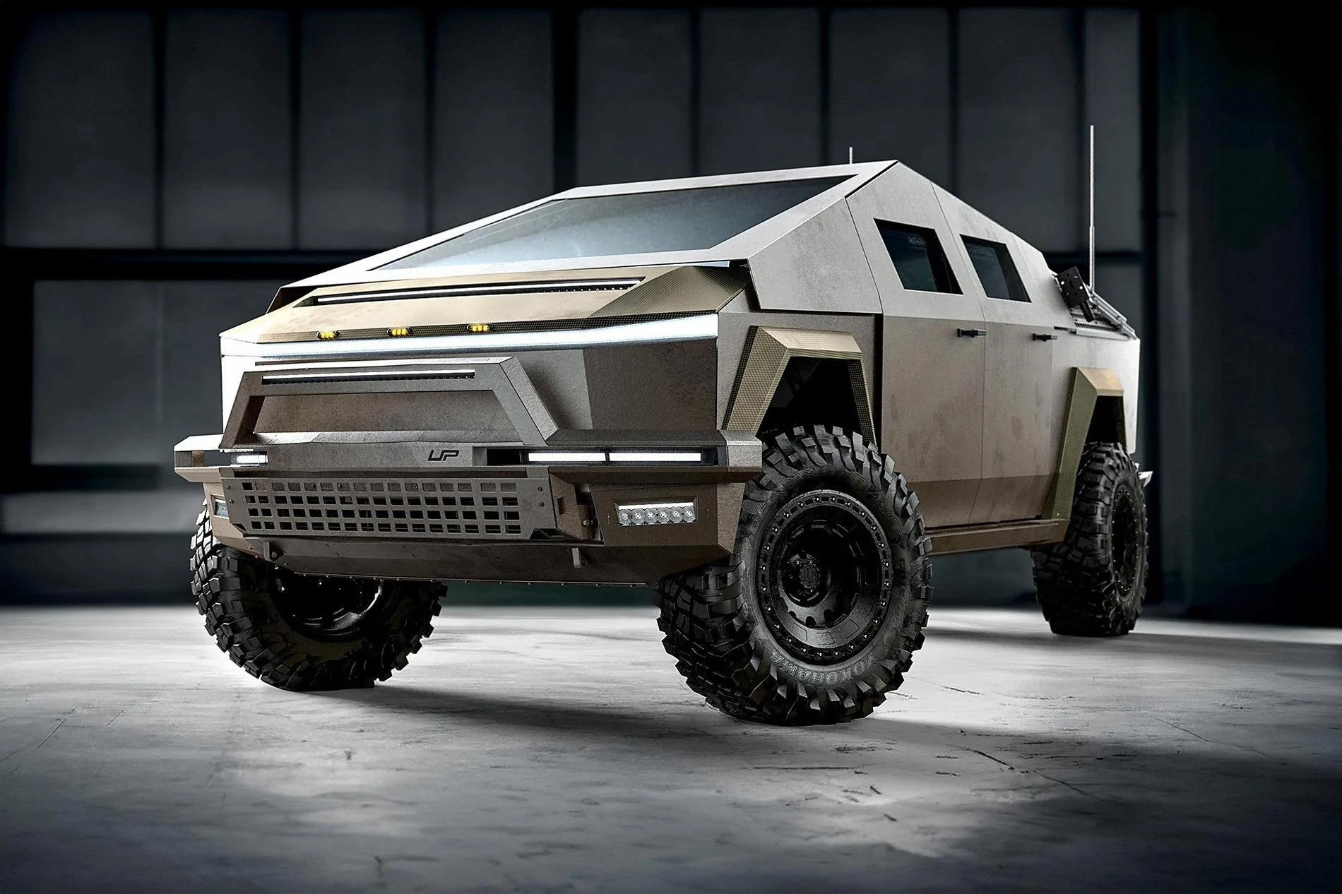 STING: Armored Cybertruck Upfit by Unplugged Performance & Archimedes ...