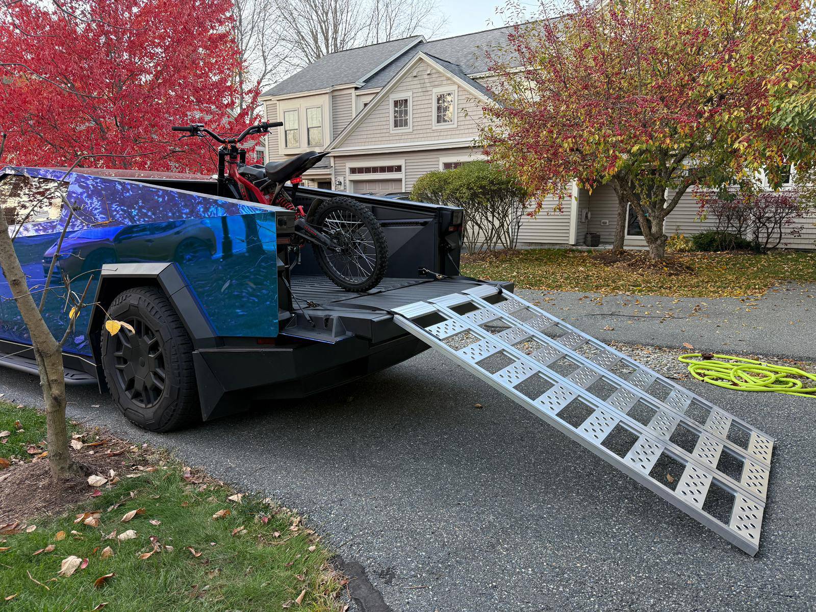 Fall in Love with My Cybertruck’s Autumn Colors & Our Tailgate Ramp! 🍁 ...
