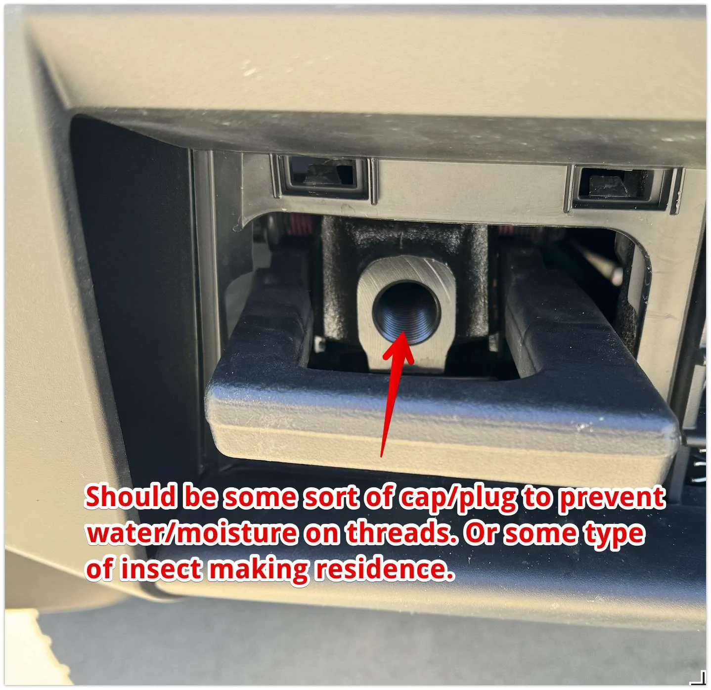 Tow hook threads are exposed | Tesla Cybertruck Forum - News ...