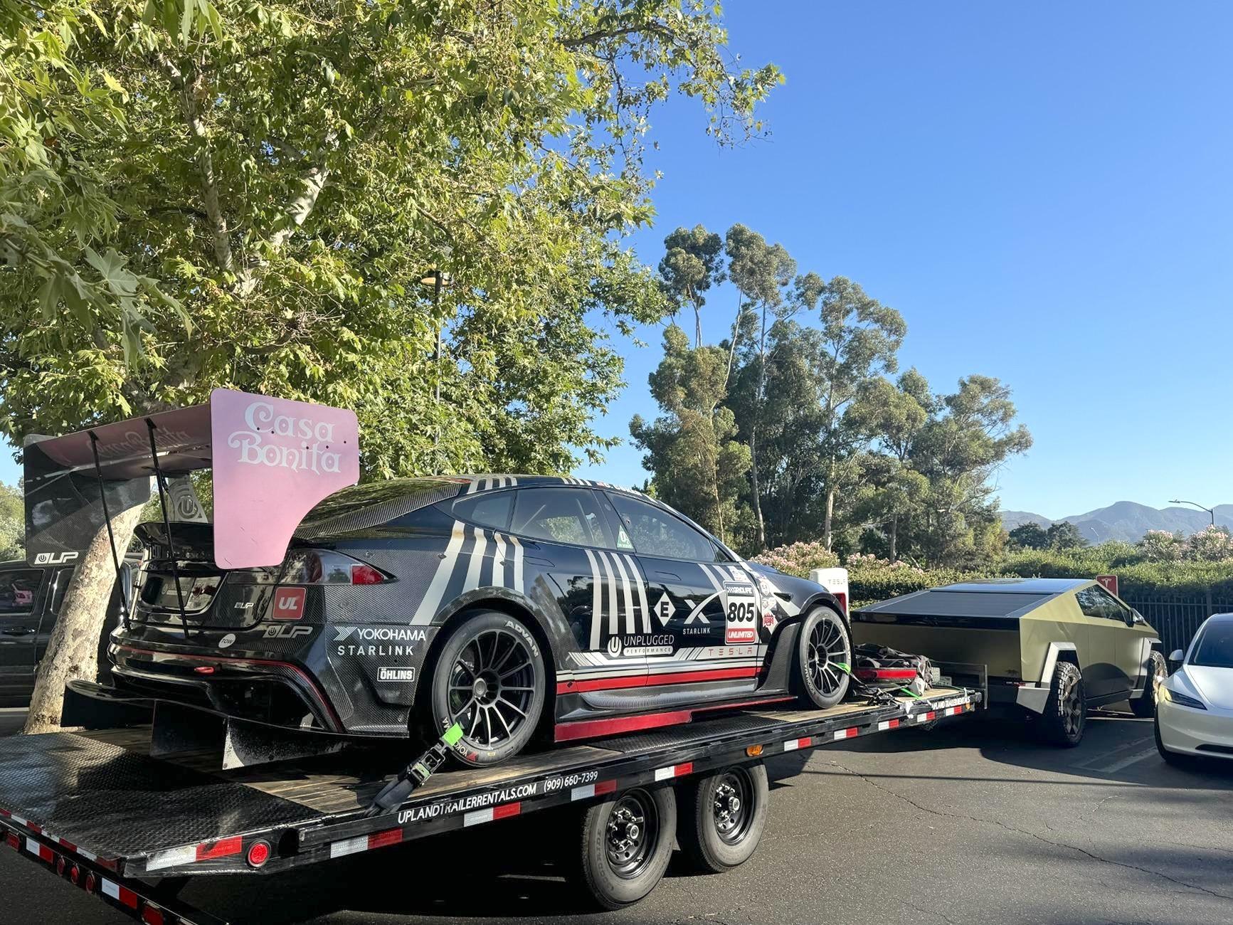 Report: Towing to X Takeover -- Model S Plaid racecar with our ...