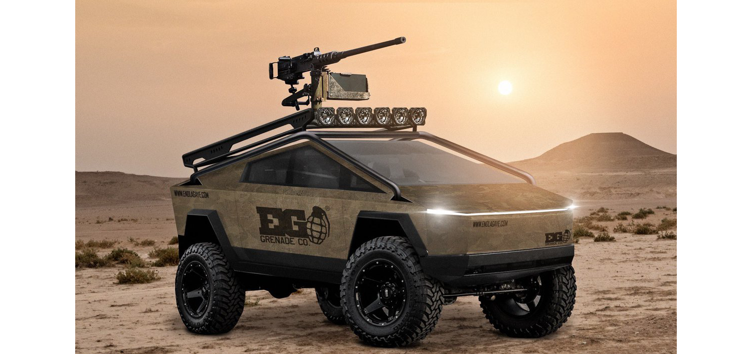 Musk Says Cybertruck To Get Paintball Machine Gun Mounted On Bed Rails Musk Says Cybertruck To Get Paintball Machine Gun Mounted On Bed Rails