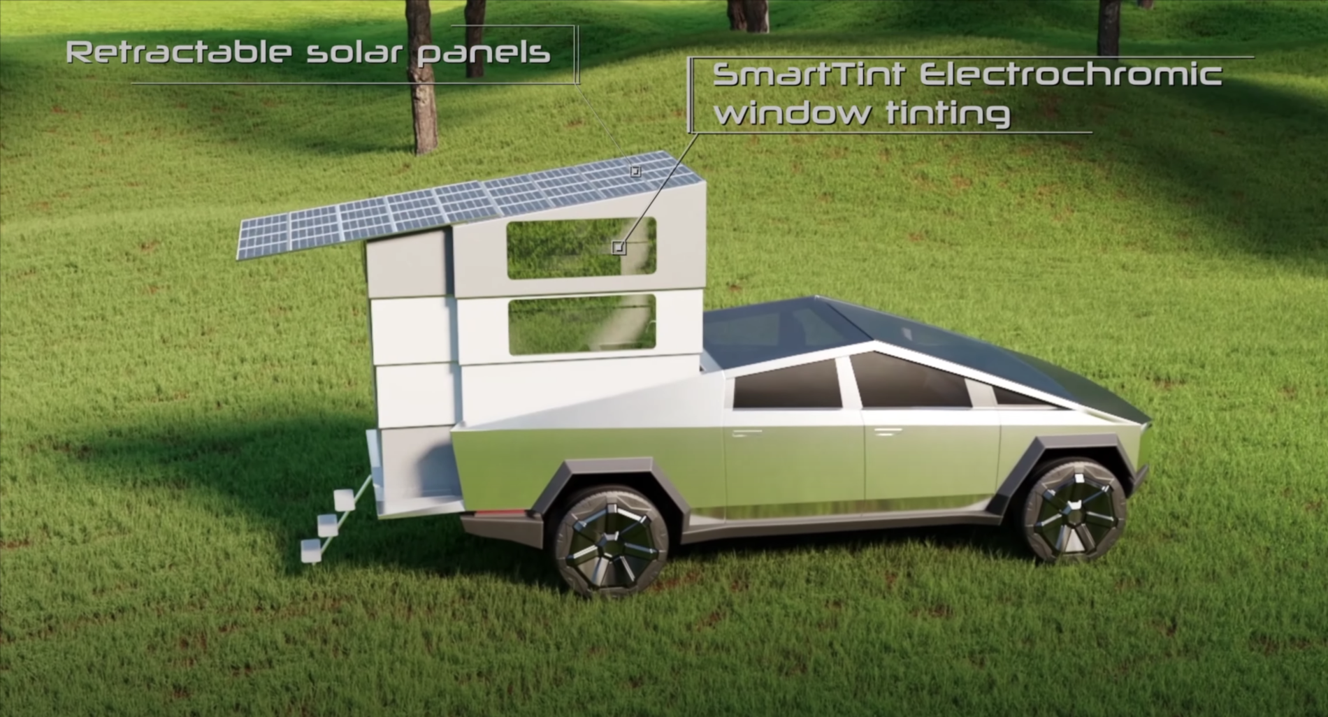 CyberLandr Camper / Overlander Concept for Cybertruck [$150M ...